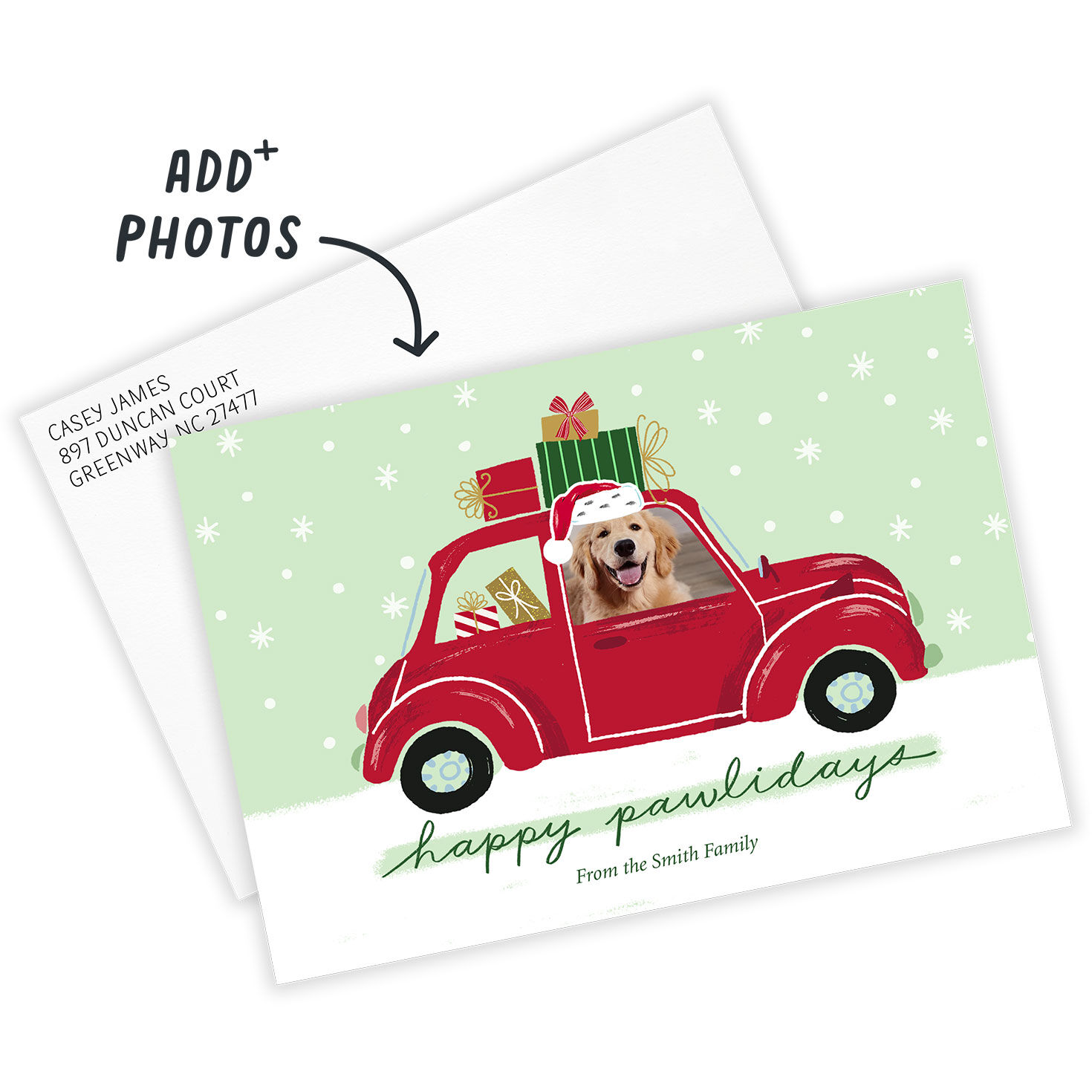 Happy Pawlidays Flat Holiday Photo Card From Pet - Photo Cards | Hallmark