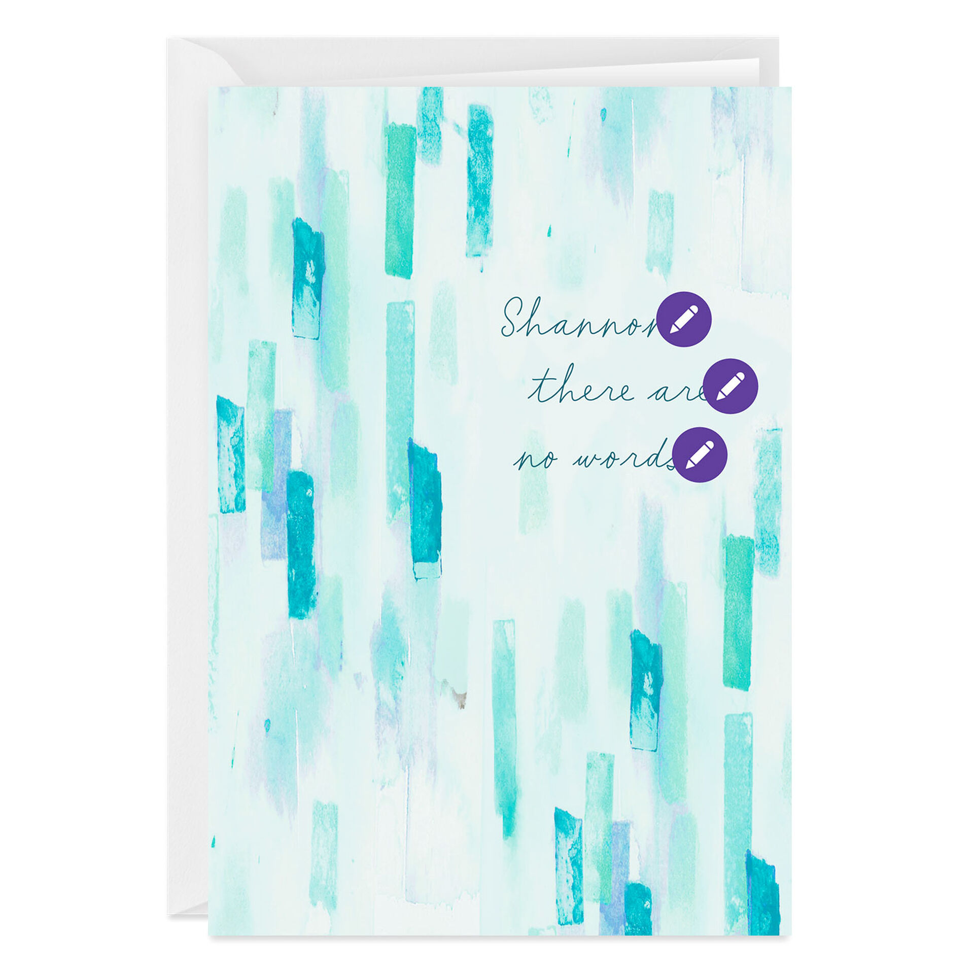 Personalized Blue and Purple Watercolor Design Card - Greeting Cards ...