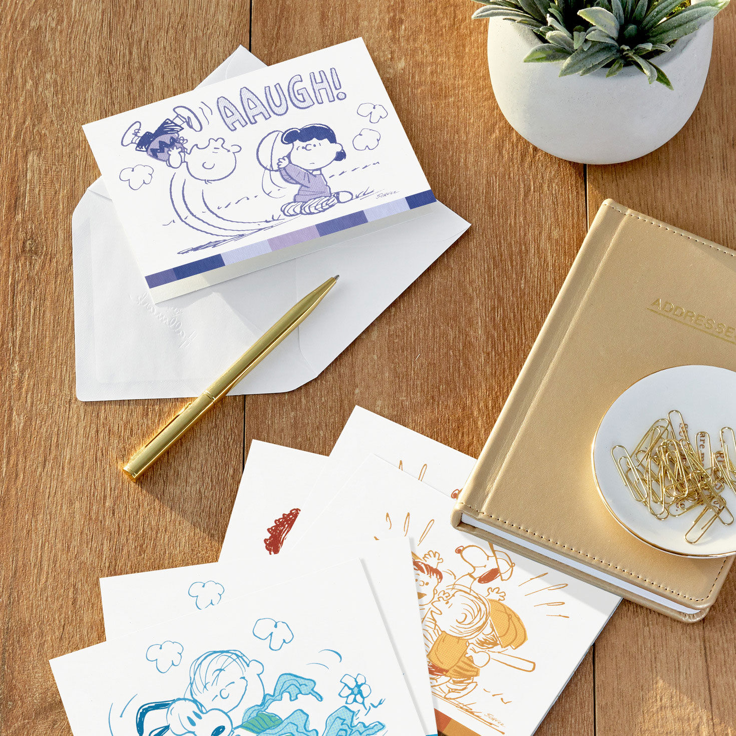 Peanuts® 75th Anniversary Classic Sketches Assorted Blank Note Cards ...