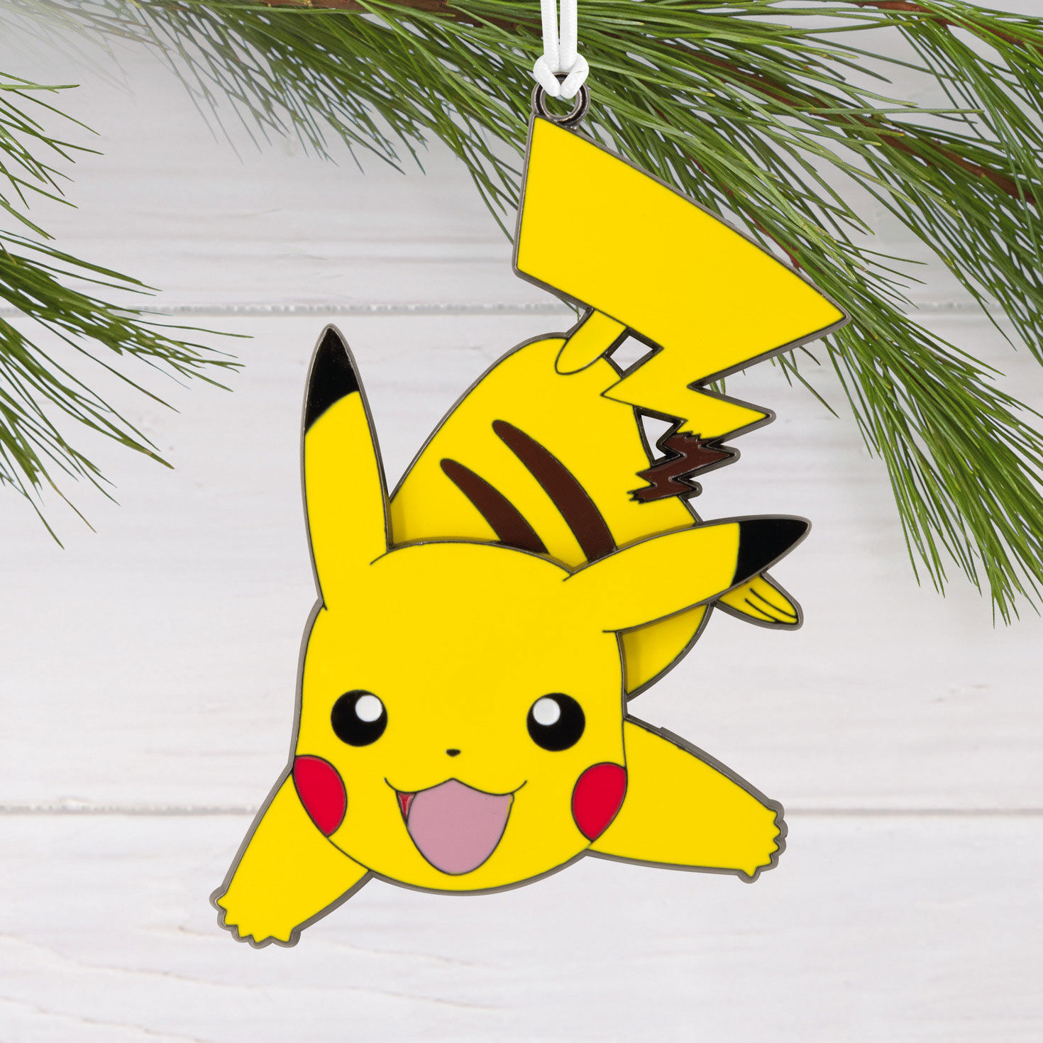 Pokémon Pikachu Moving Metal Hallmark Ornament - Hallmark Ornaments ...