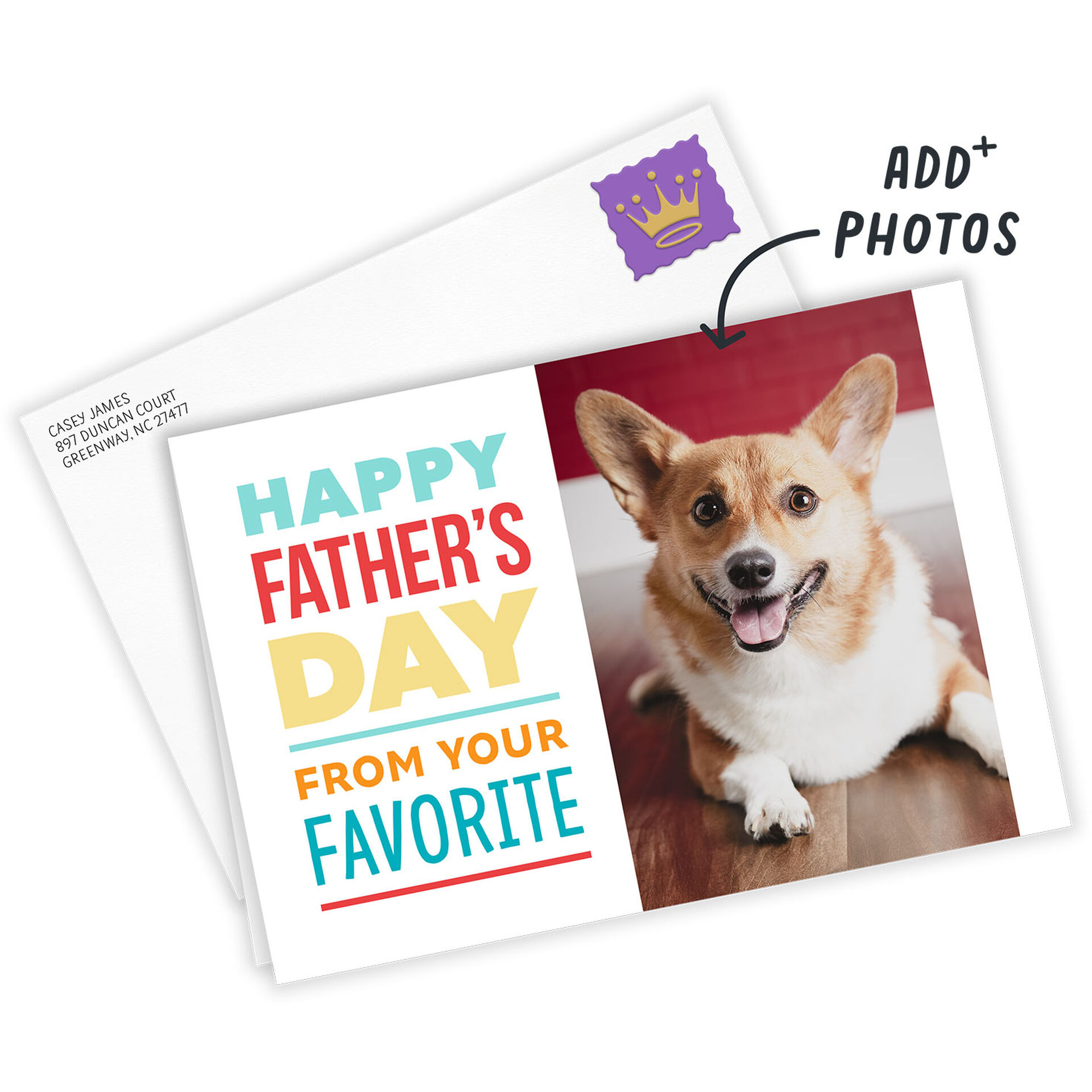 Personalized Bright Type Father’s Day Photo Card - Greeting Cards ...