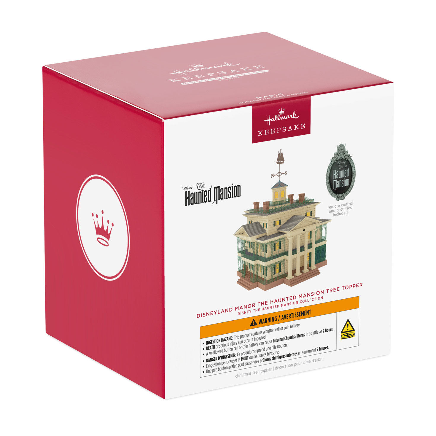 Disney The Haunted Mansion Collection Disneyland Manor Tree Topper With ...