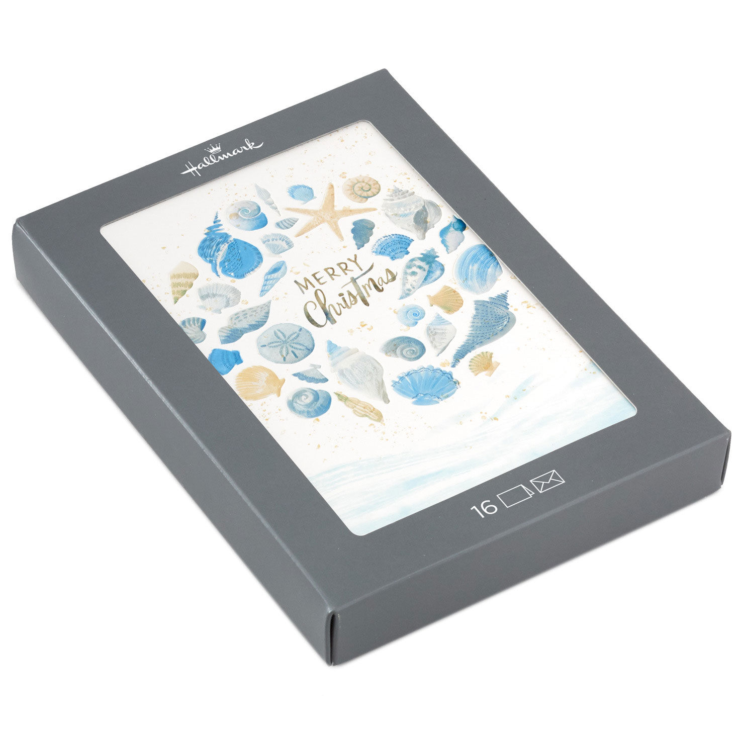 Seashell Wreath Boxed Christmas Cards, Pack of 16 - Boxed Cards | Hallmark