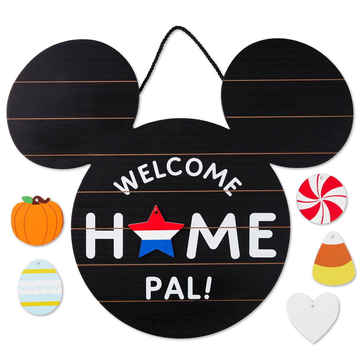 Disney Mickey Mouse Ears Welcome Sign With Seasonal Decorations ...