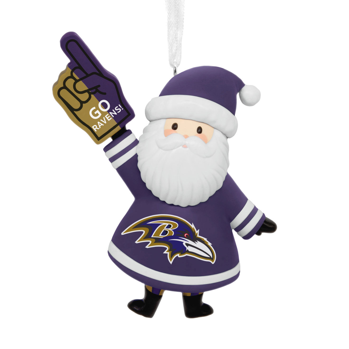 NFL Baltimore Ravens Santa Fan Hallmark Ornament - Hallmark Ornaments ...