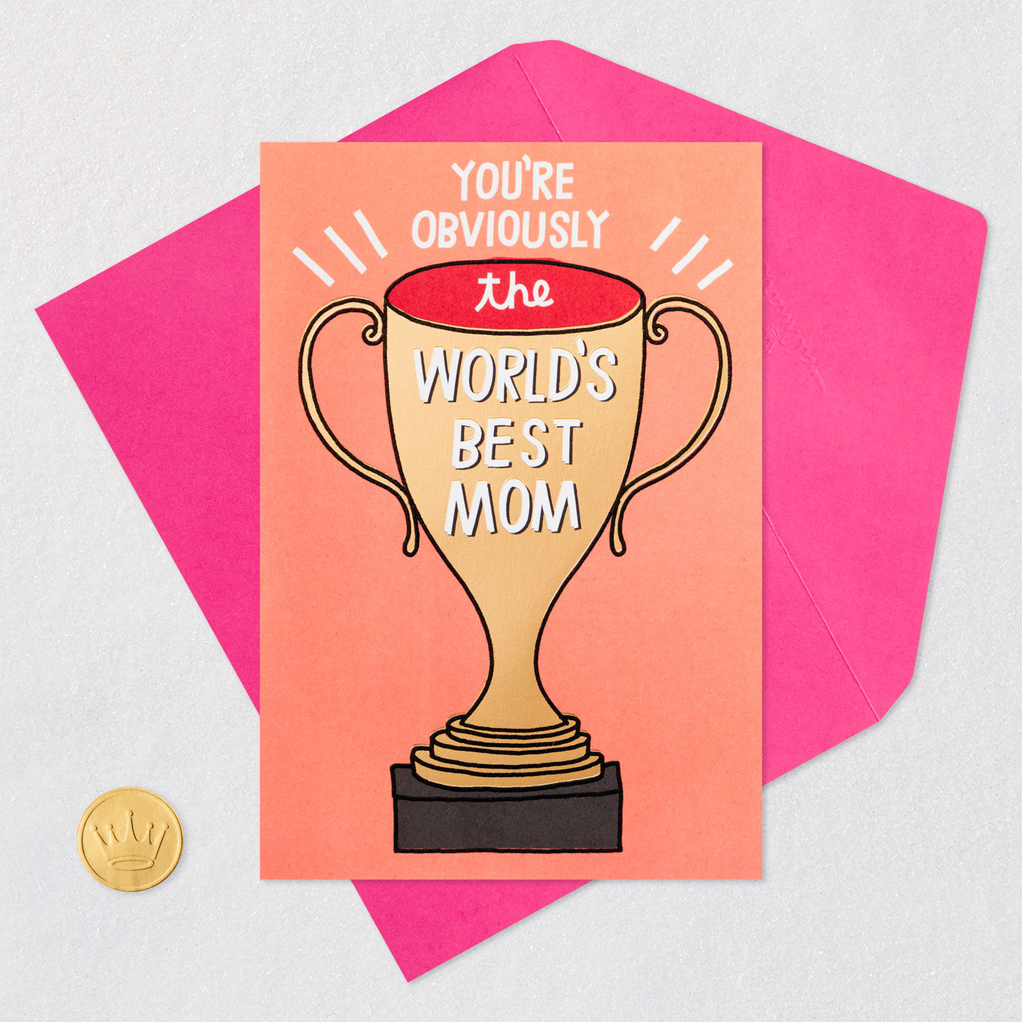 World's Best Mom Trophy Funny Card - Greeting Cards | Hallmark