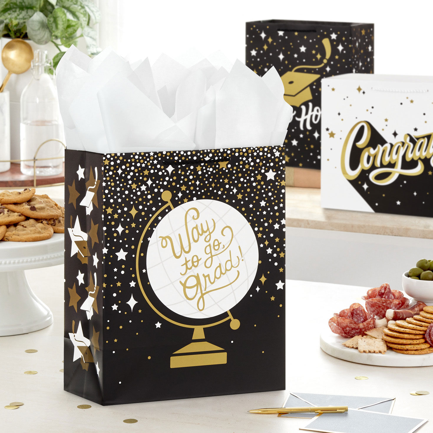Way to Go 3-Pack Assorted Large Graduation Gift Bags - Gift Bags | Hallmark