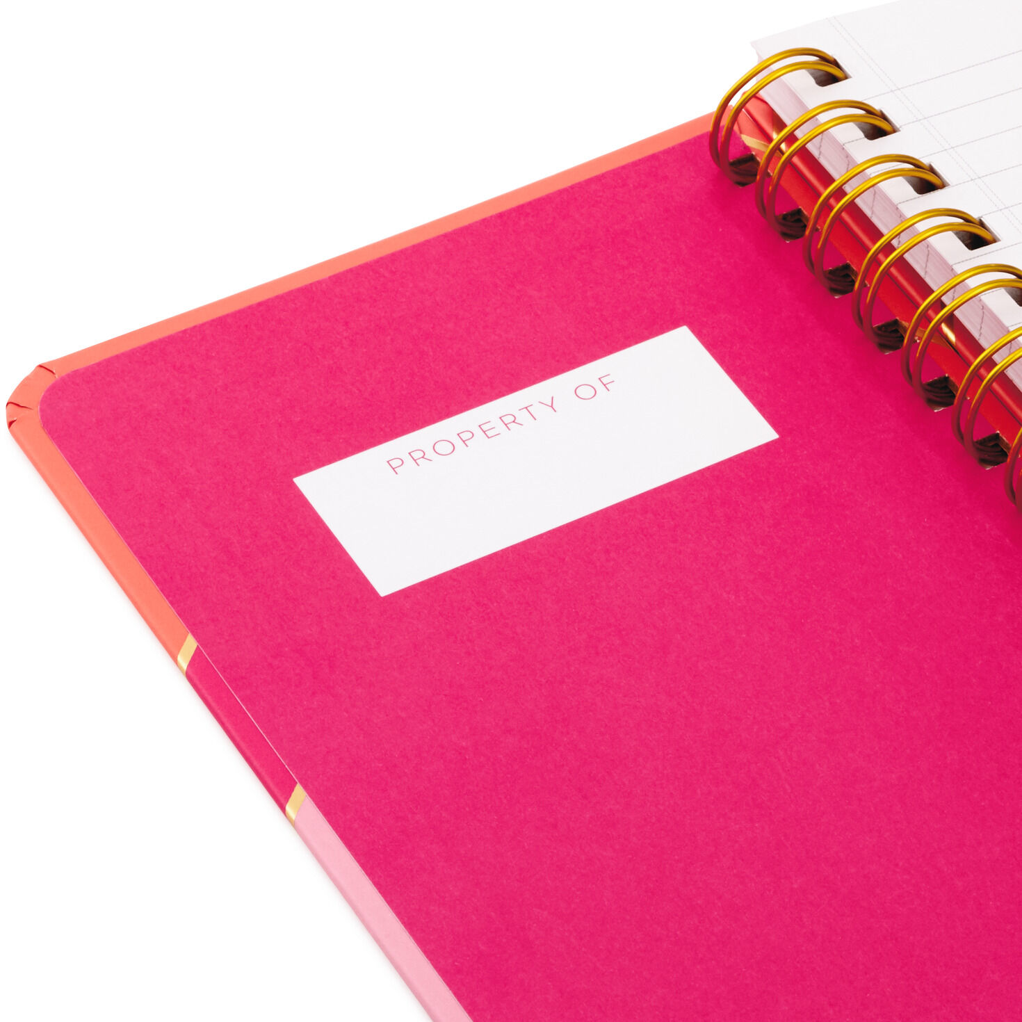 Coral and Pink Color Block Spiral Notebook - Notebooks & Journals ...