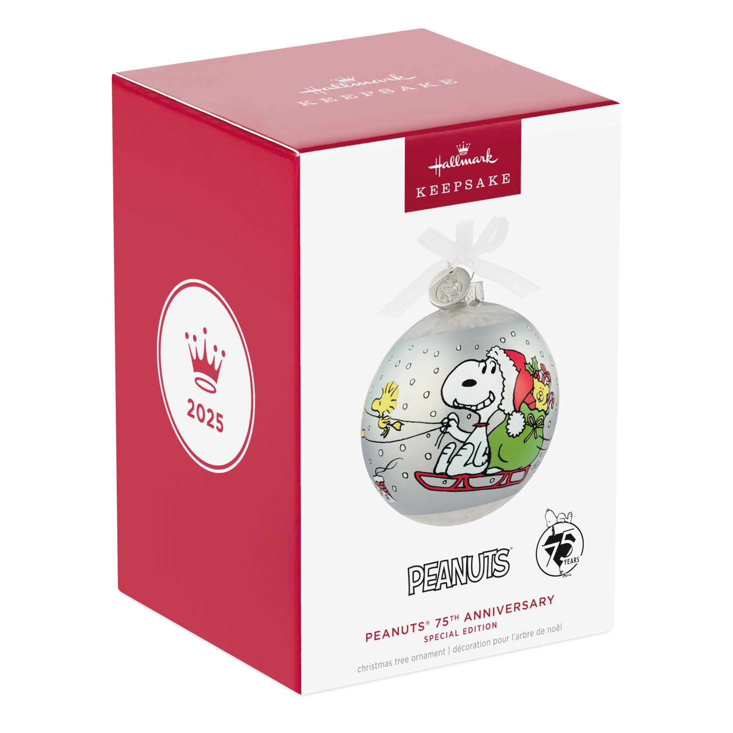Peanuts® 75th Anniversary Special Edition Glass Ornament - Keepsake ...