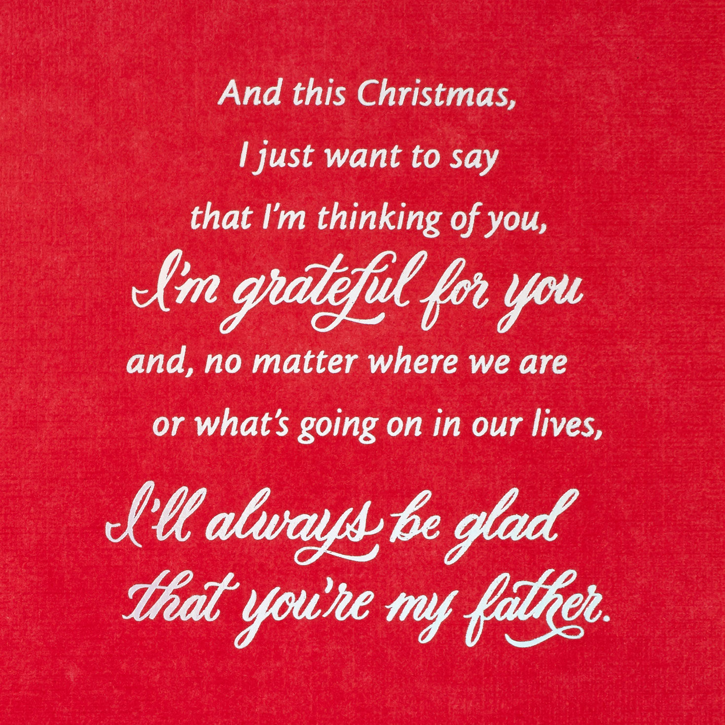 I'll Always Be Glad You're My Father Christmas Card - Greeting Cards ...