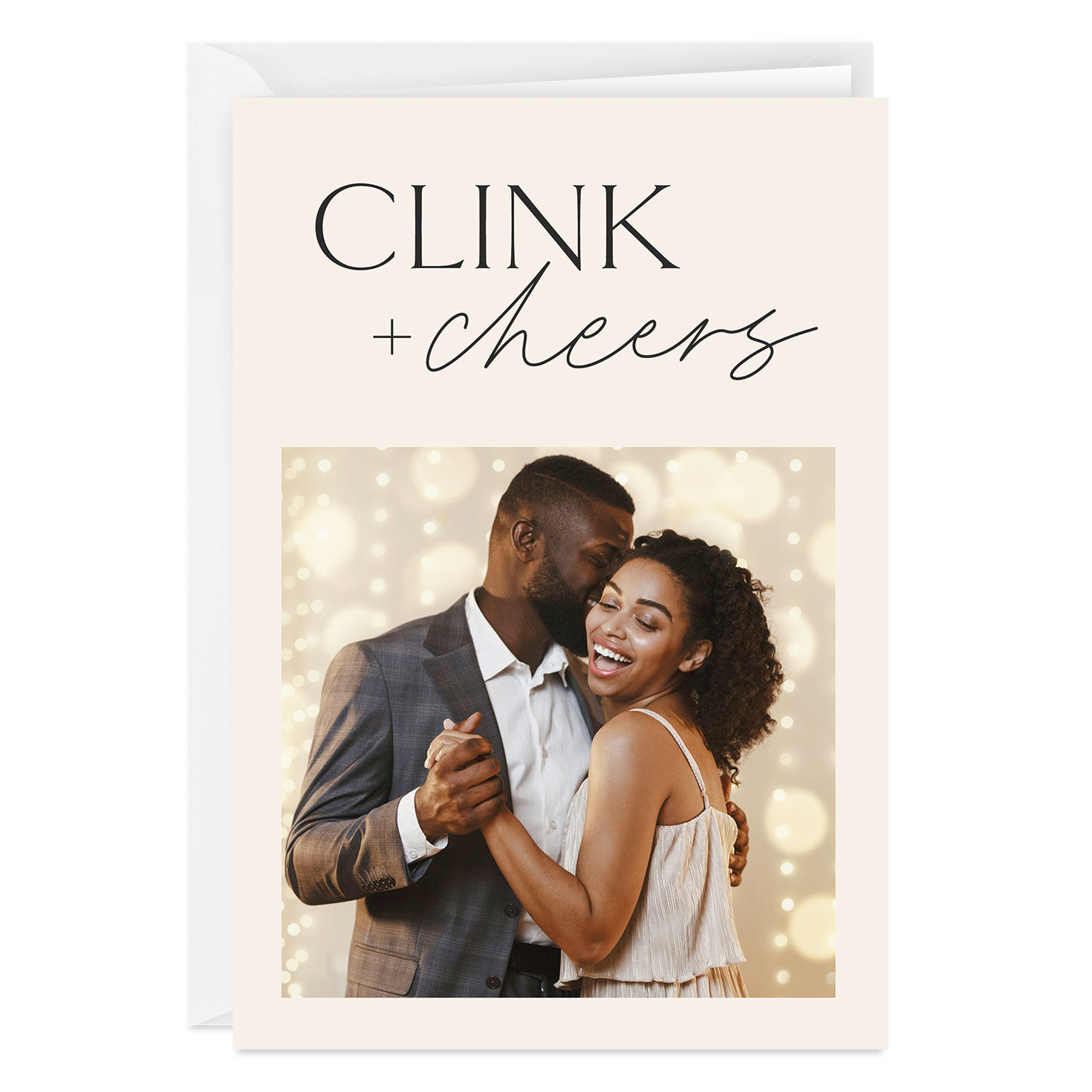 Personalized Clink and Cheers Congratulations Photo Card - Greeting ...