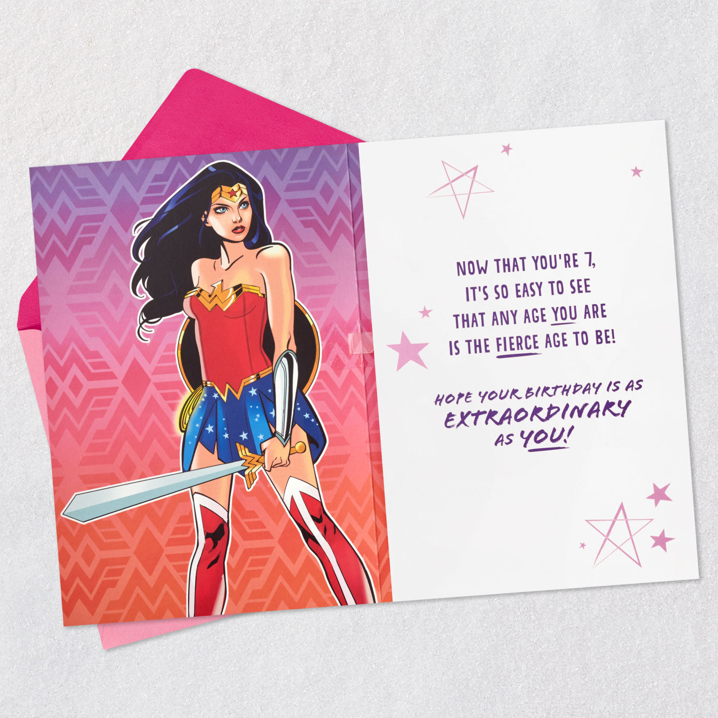 DC™ Wonder Woman™ You're Extraordinary Musical 7th Birthday Card ...