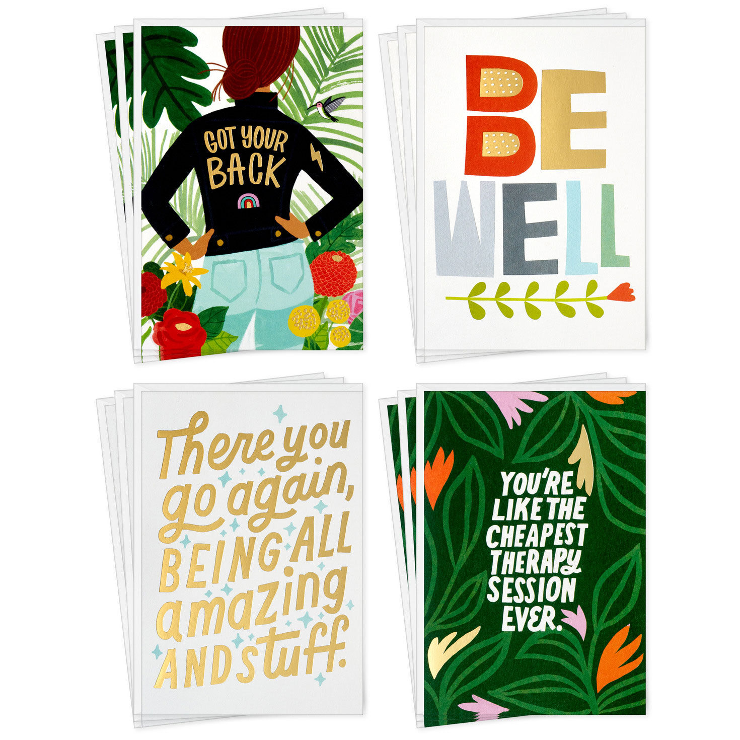 Warm and Whimsical Assorted Blank Encouragement Cards, Pack of 12 ...