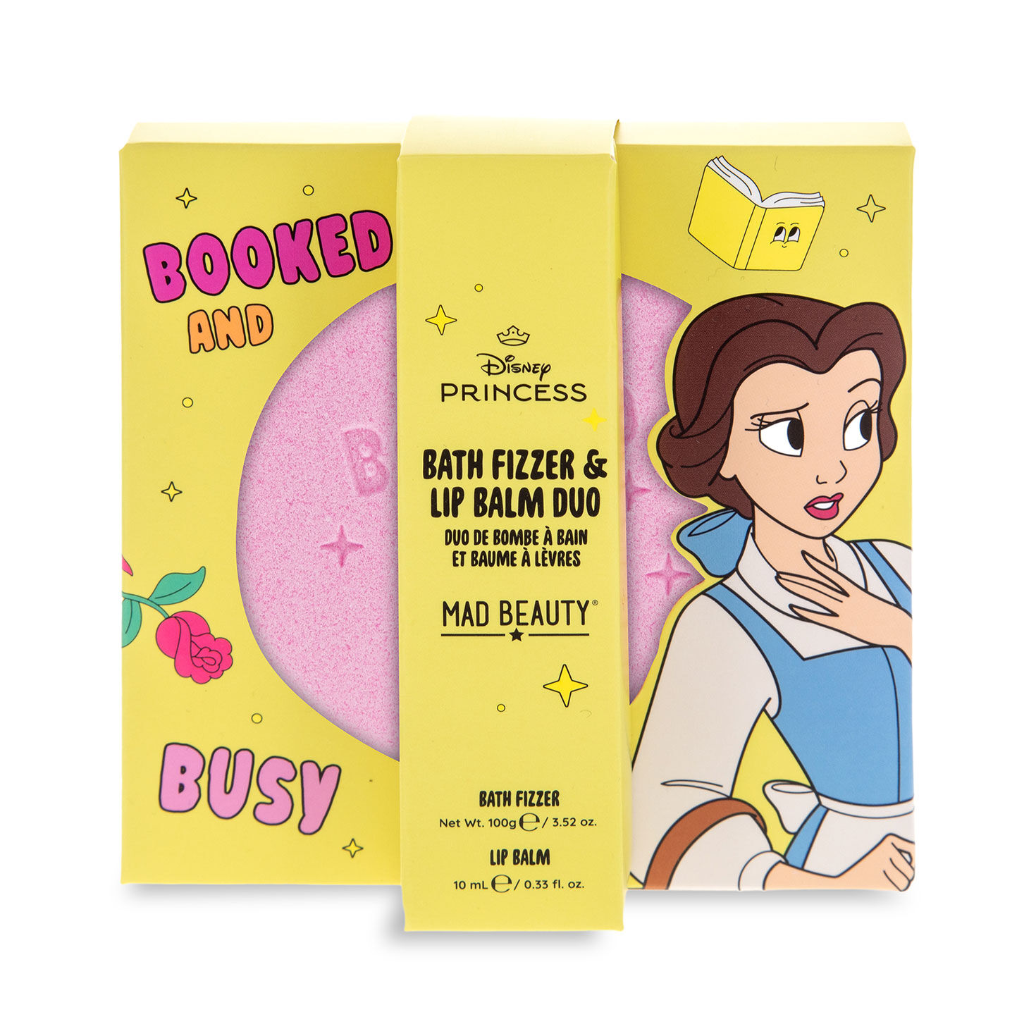 Mad Beauty Disney Princess Belle Bath Fizzer and Lip Balm Set - Bath ...