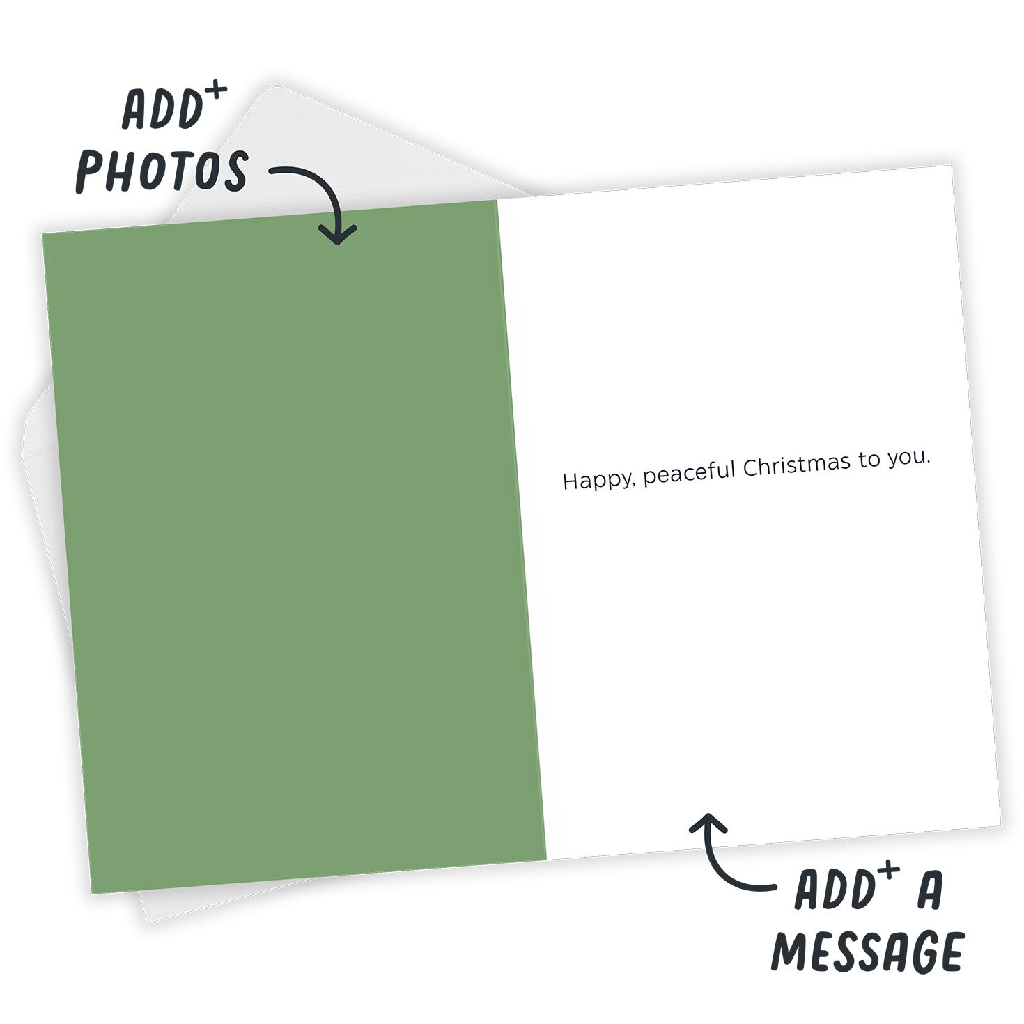 Elegant Peace Sign Custom Christmas Card - Greeting Cards | Hallmark