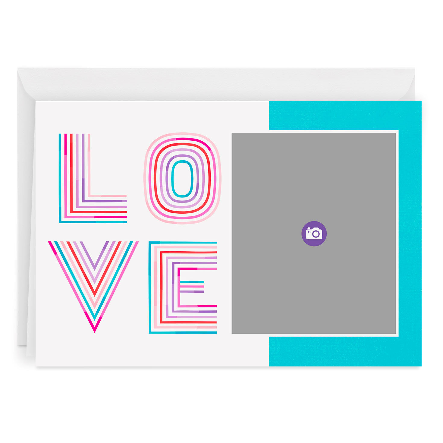 Personalized Rainbow Lettering Love Photo Card - Greeting Cards | Hallmark