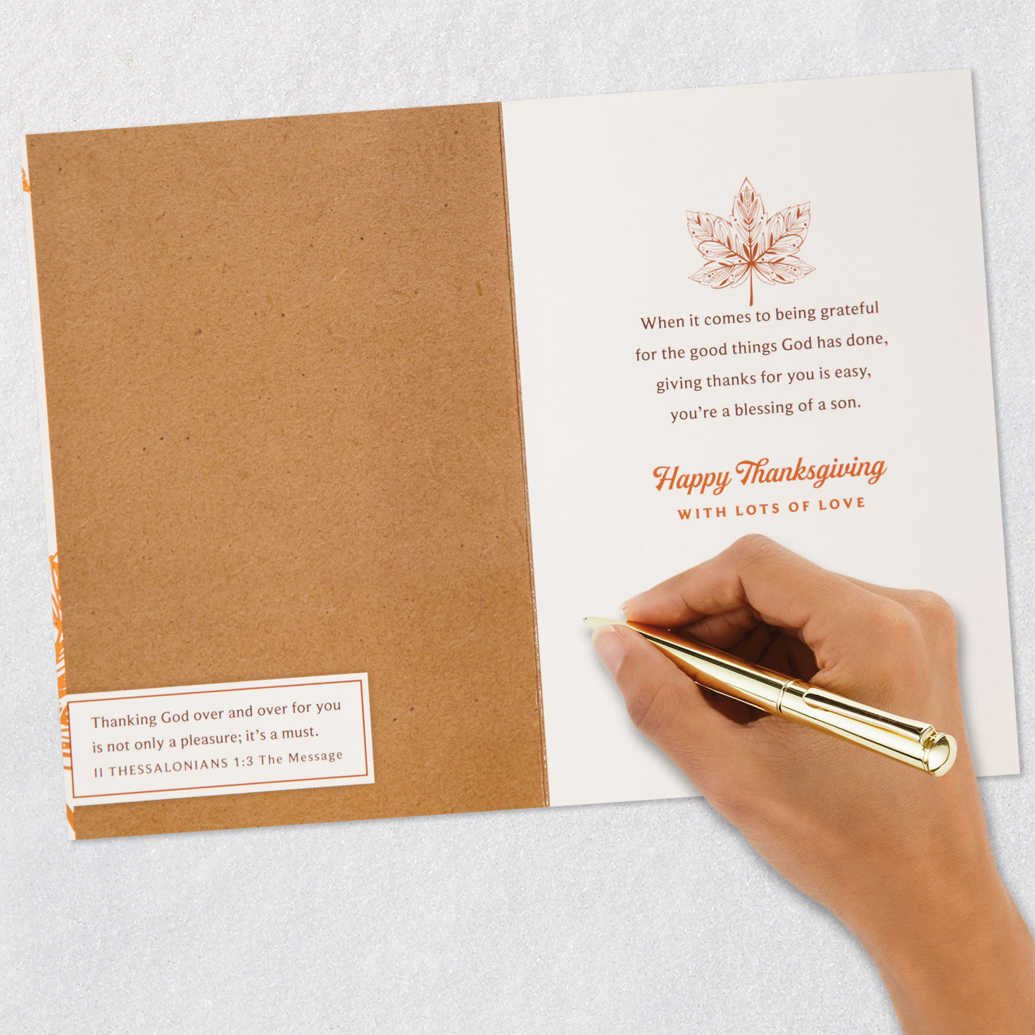 Thanking God for You Religious Thanksgiving Card for Son - Greeting ...