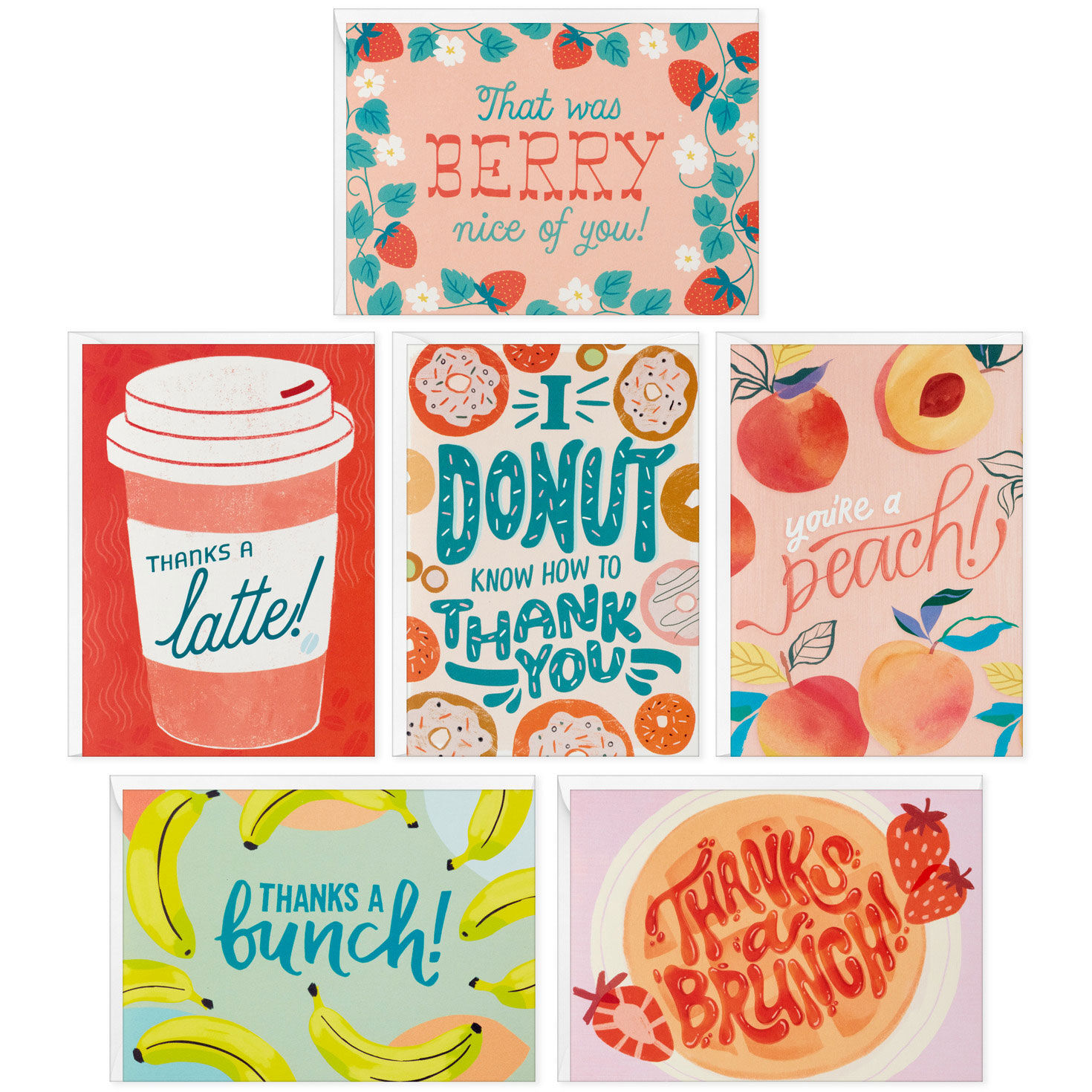 Fun Foods Thank-You Note Cards, Pack of 36 - Note Cards & Stationery ...