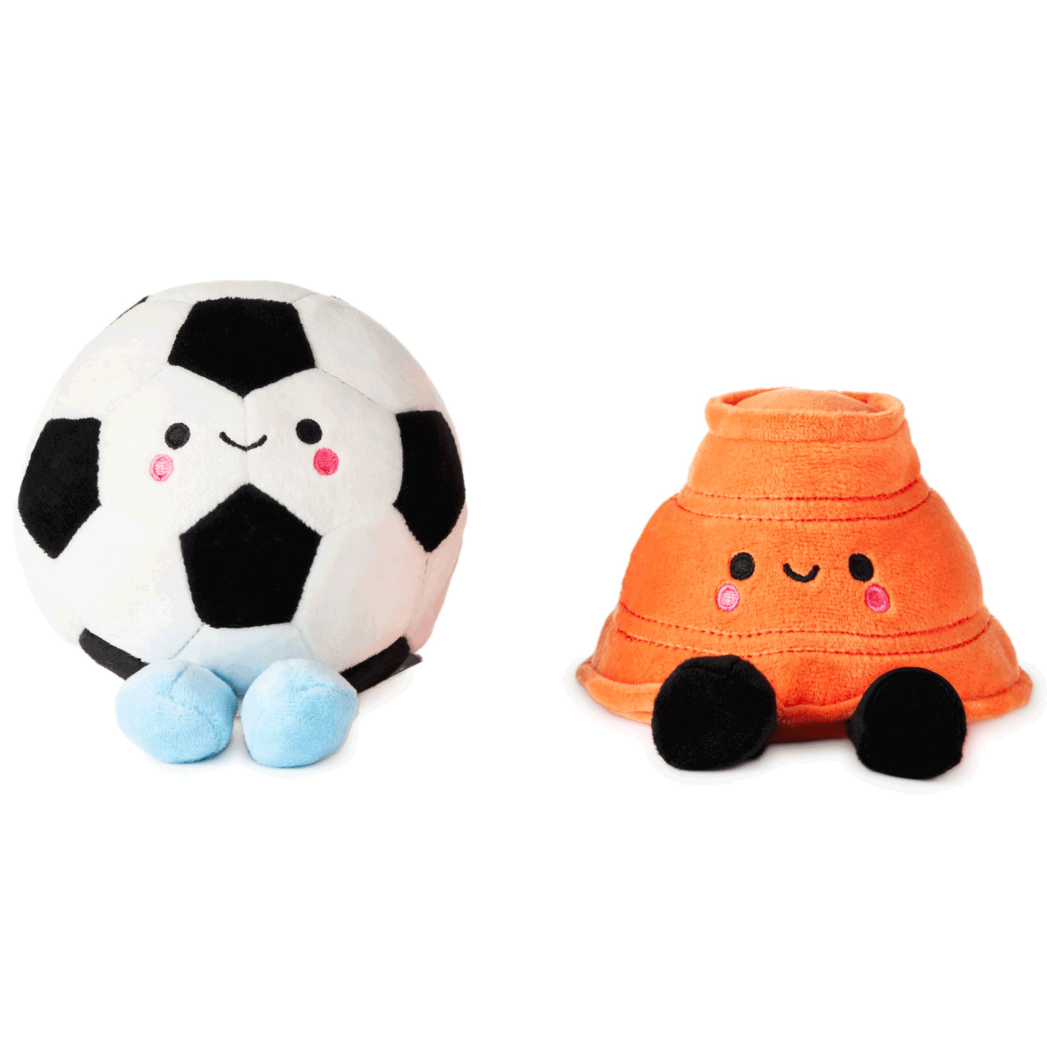 Better Together Soccer Ball and Orange Cone Magnetic Plush Pair, 5" H ...