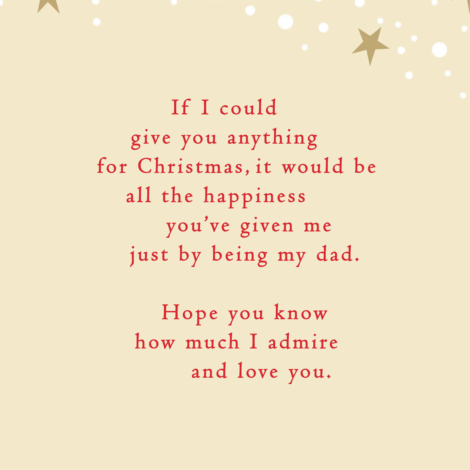 Loved and Admired Christmas Card for Dad - Greeting Cards - Hallmark