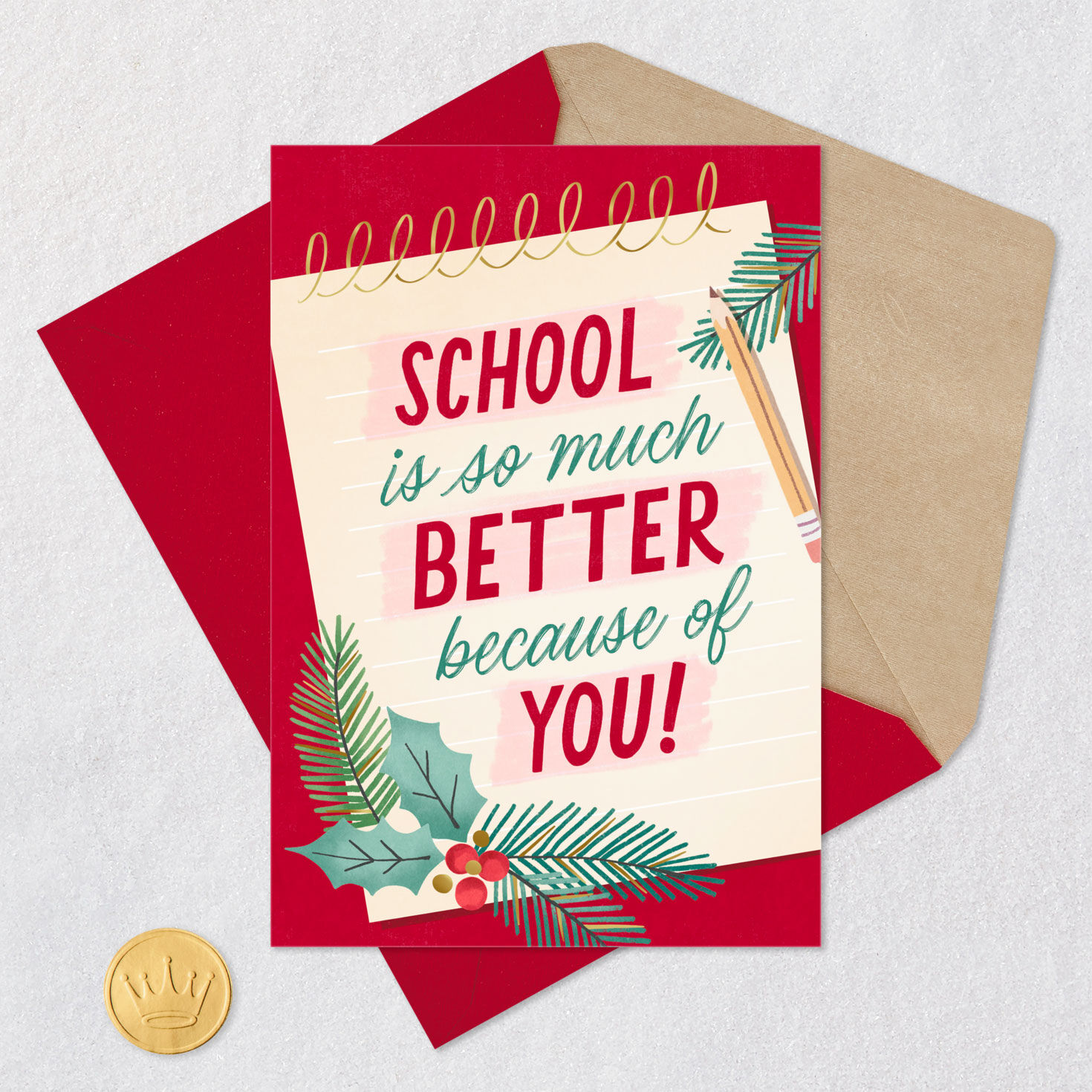 You Make School So Much Better Christmas Thank-You Card - Greeting ...