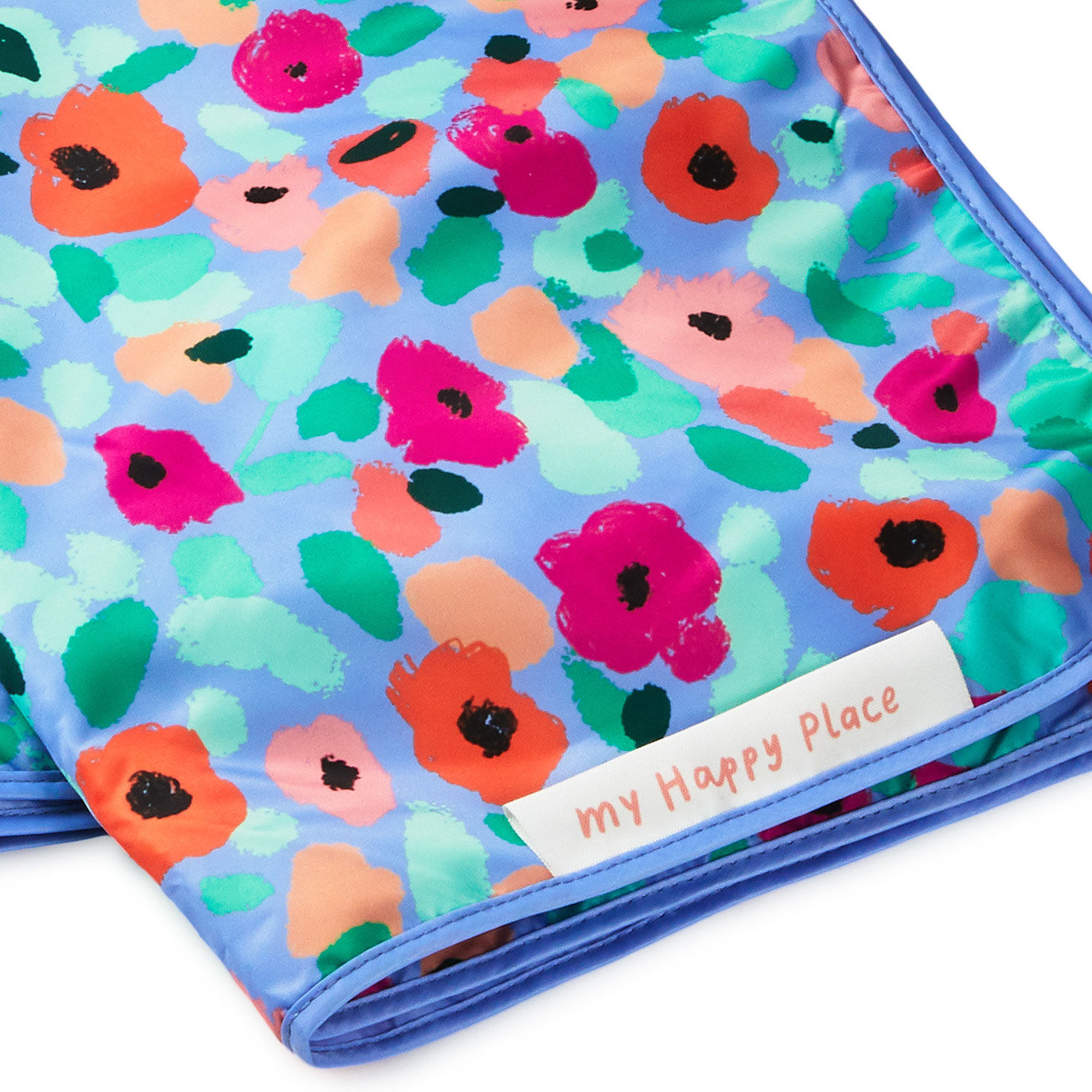 Abstract Floral Reversible Picnic Blanket, 50x50 - Pillows & Blankets ...