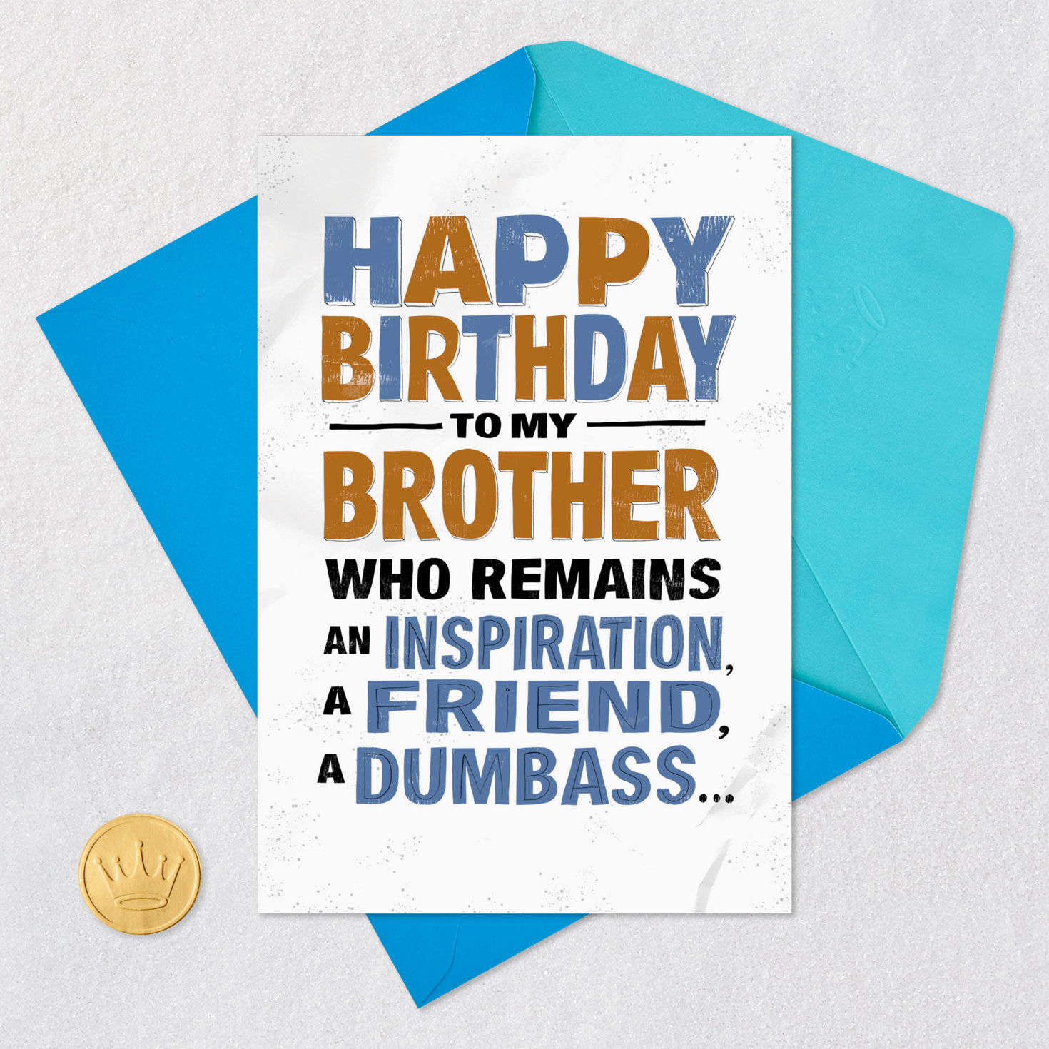 Inspirational Dumbass Funny Birthday Card for Brother - Greeting Cards ...