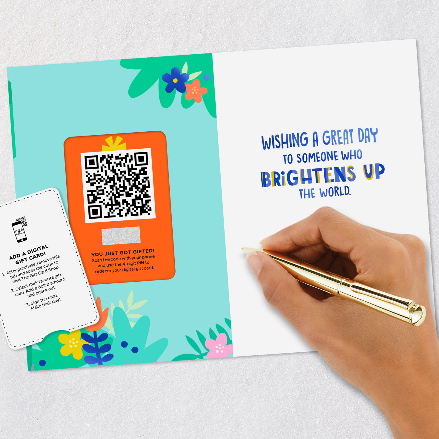 You Brighten Up the World Gift Card Greeting Birthday Card for Kids ...
