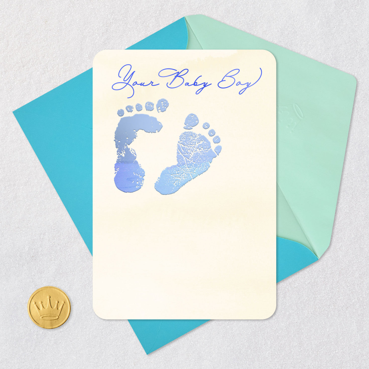 Footprints on Your Heart New Baby Boy Card - Greeting Cards | Hallmark