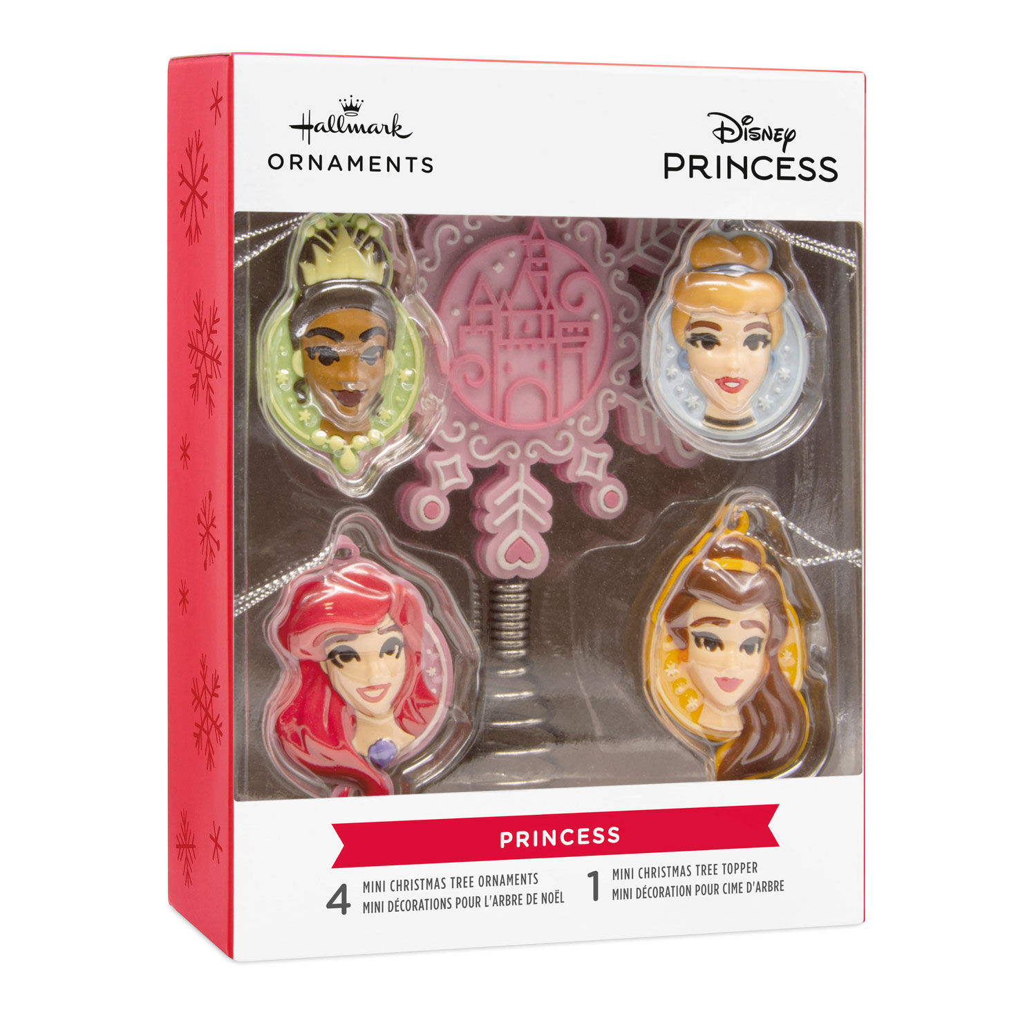 Mini Disney Princess Hallmark Tree Topper and Ornaments, Set of 5 ...
