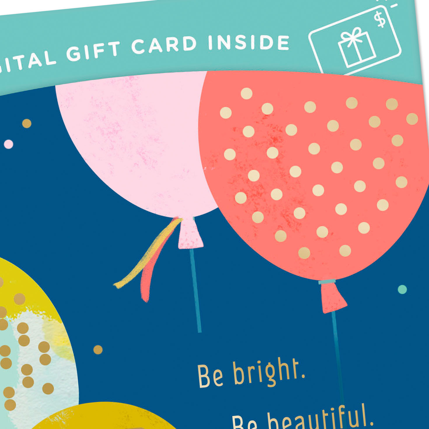 Be Bright, Be Beautiful, Be You Gift Card Greeting Birthday Card ...