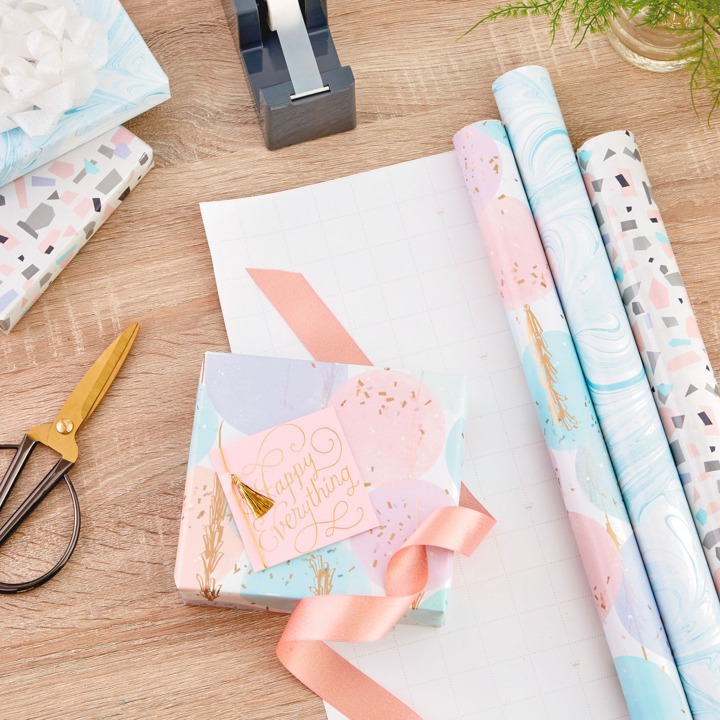 Modern Muted 3-Pack Wrapping Paper, 55 sq. ft. total - Wrapping Paper ...