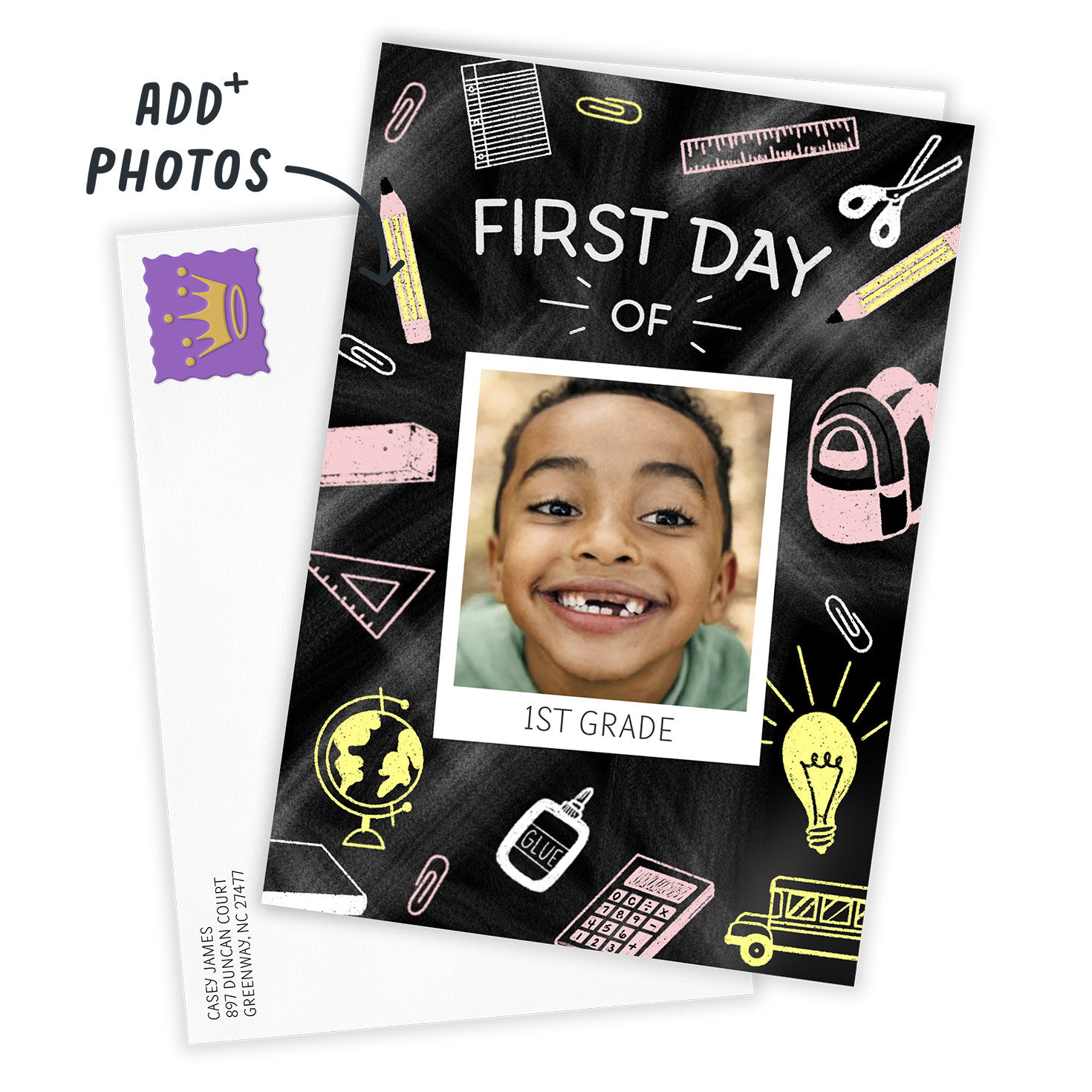 School Design Icons Custom Card for Kid - Greeting Cards | Hallmark