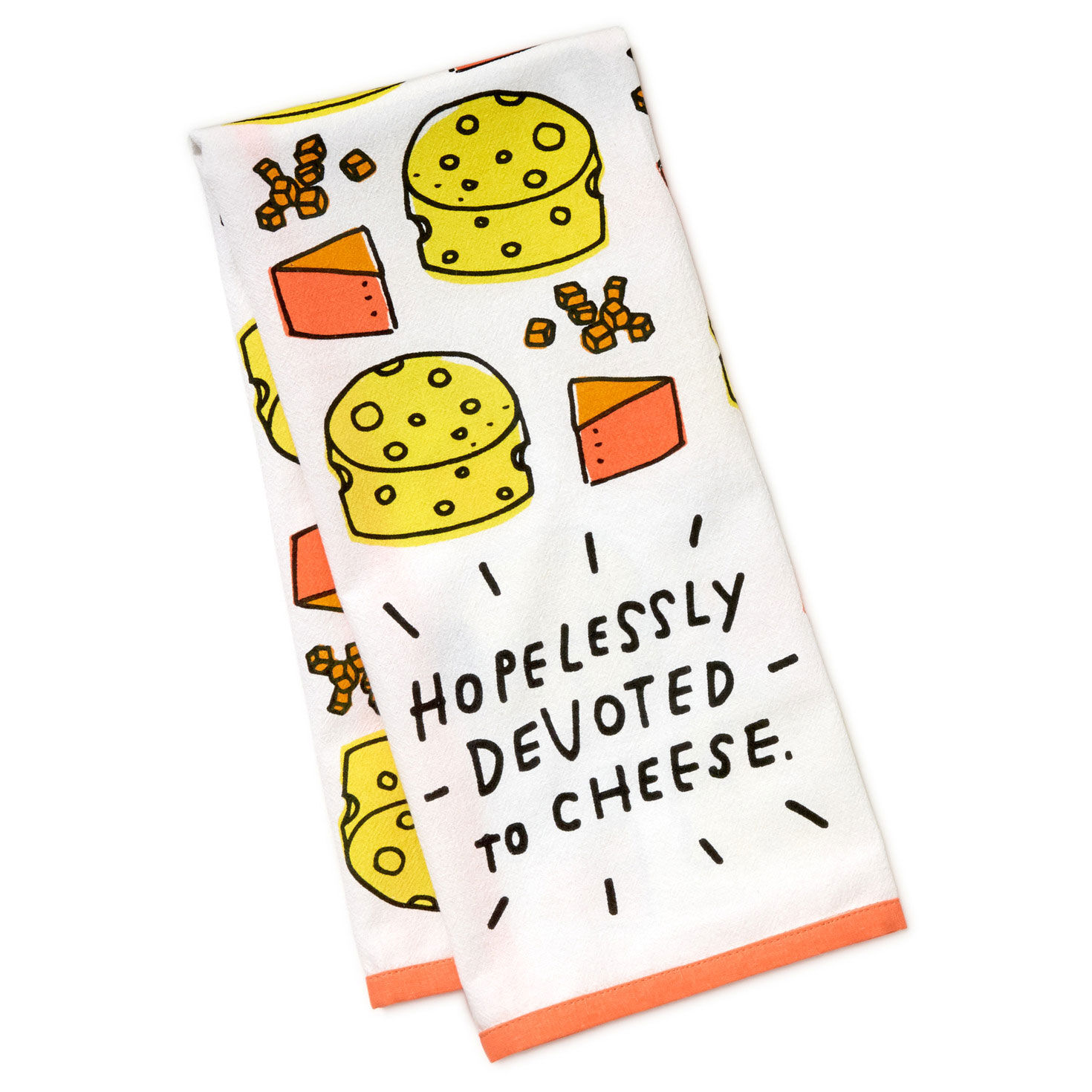 Hopelessly Devoted to Cheese Funny Tea Towel, 18x26 - Kitchen Linens ...