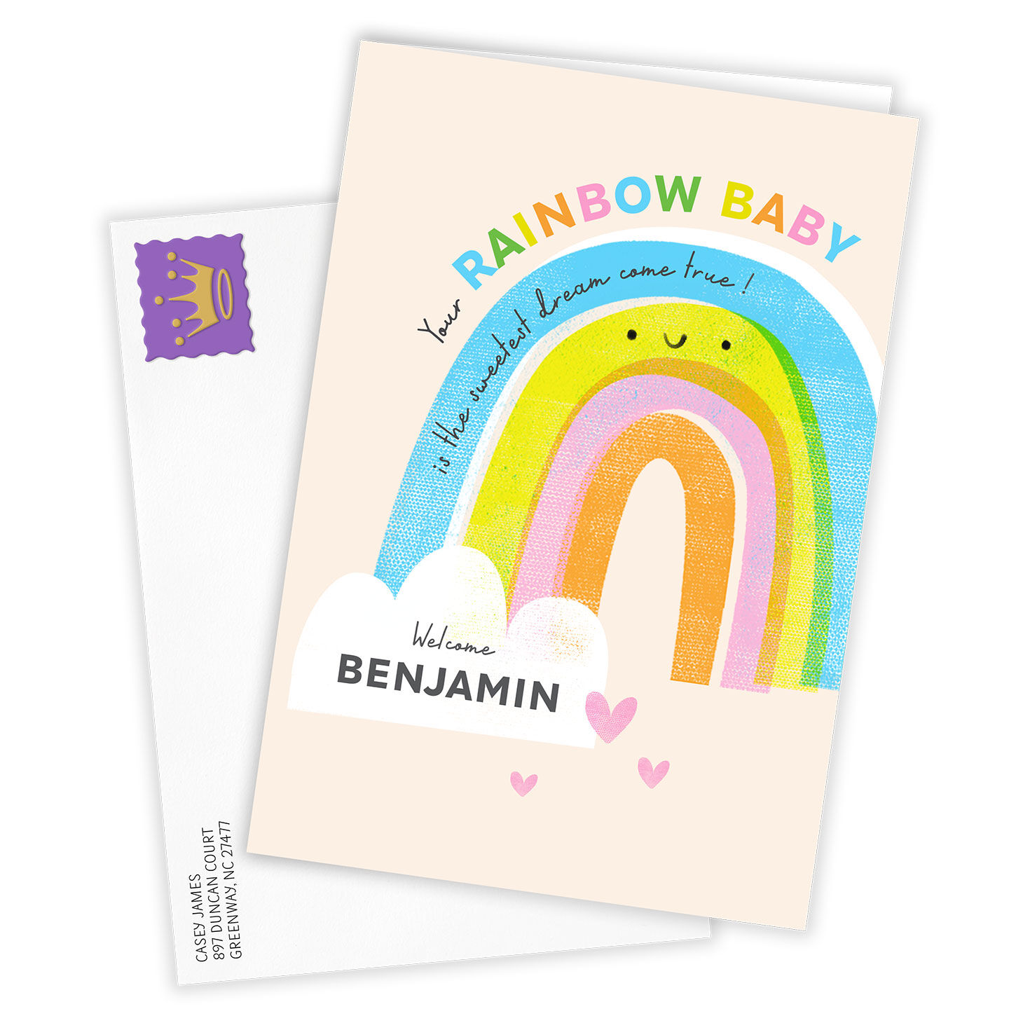 Sweet Dream Come True Custom Rainbow Baby Card - Greeting Cards | Hallmark