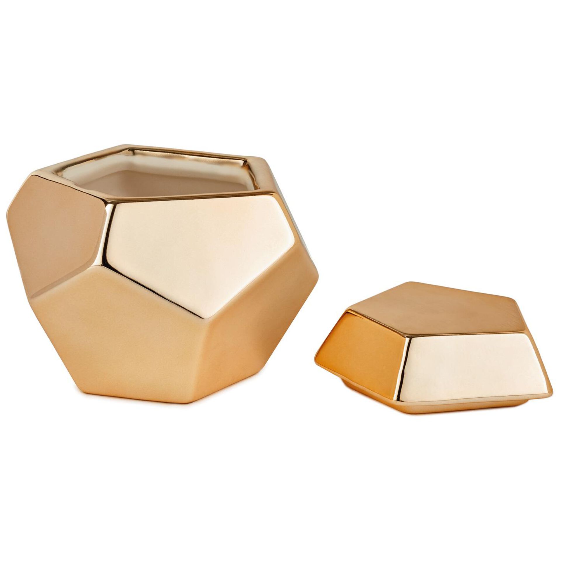 Gem-Shaped Gold Trinket Box - Trays & Boxes - Hallmark