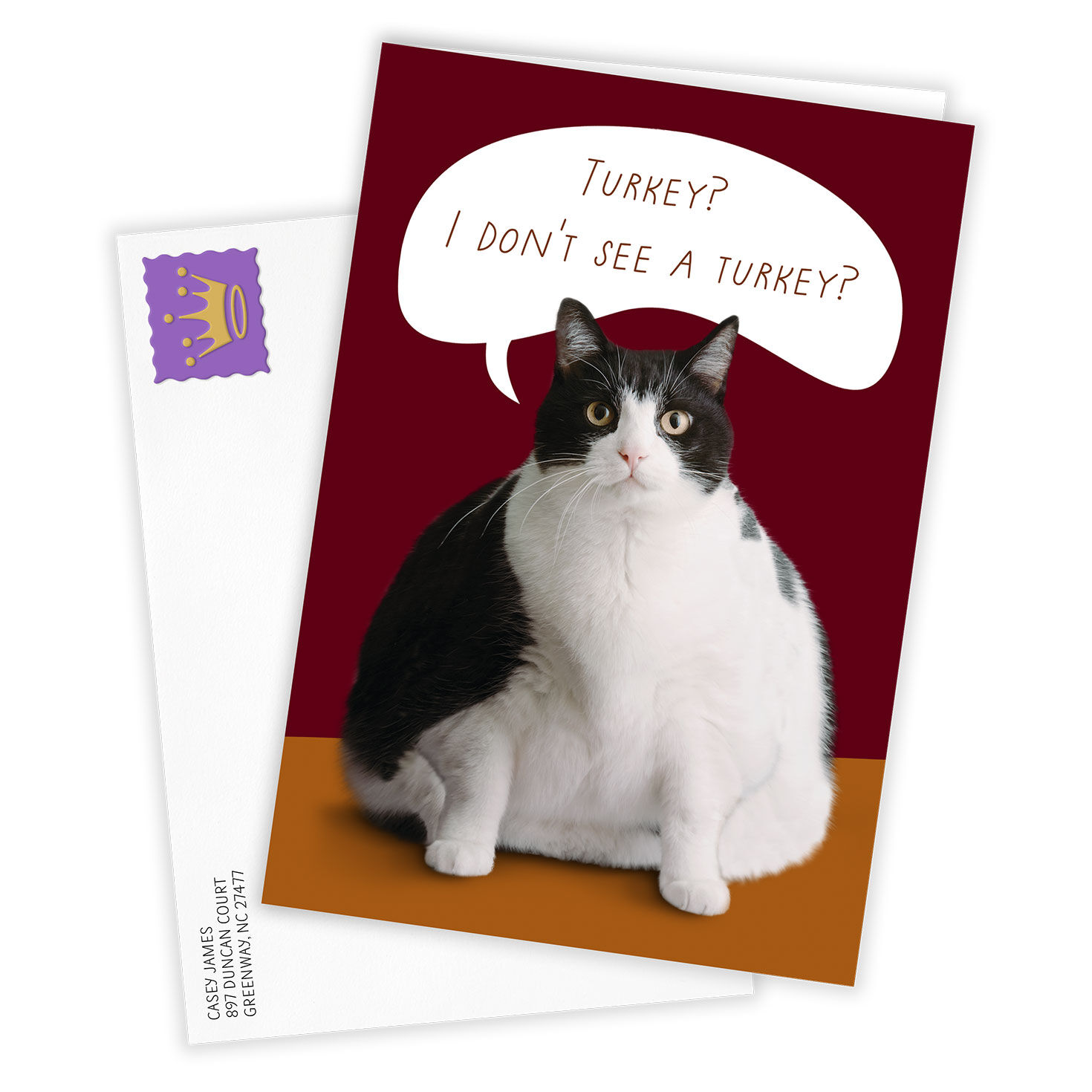 Fat Cat Funny Custom Thanksgiving Card - Greeting Cards | Hallmark