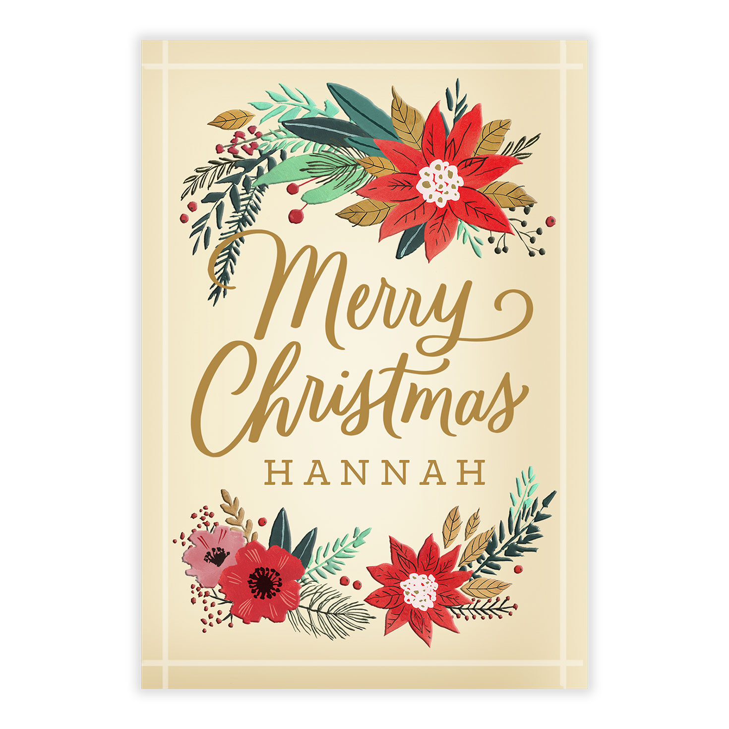 Merry Wishes Poinsettia Christmas eCard - eCards | Hallmark