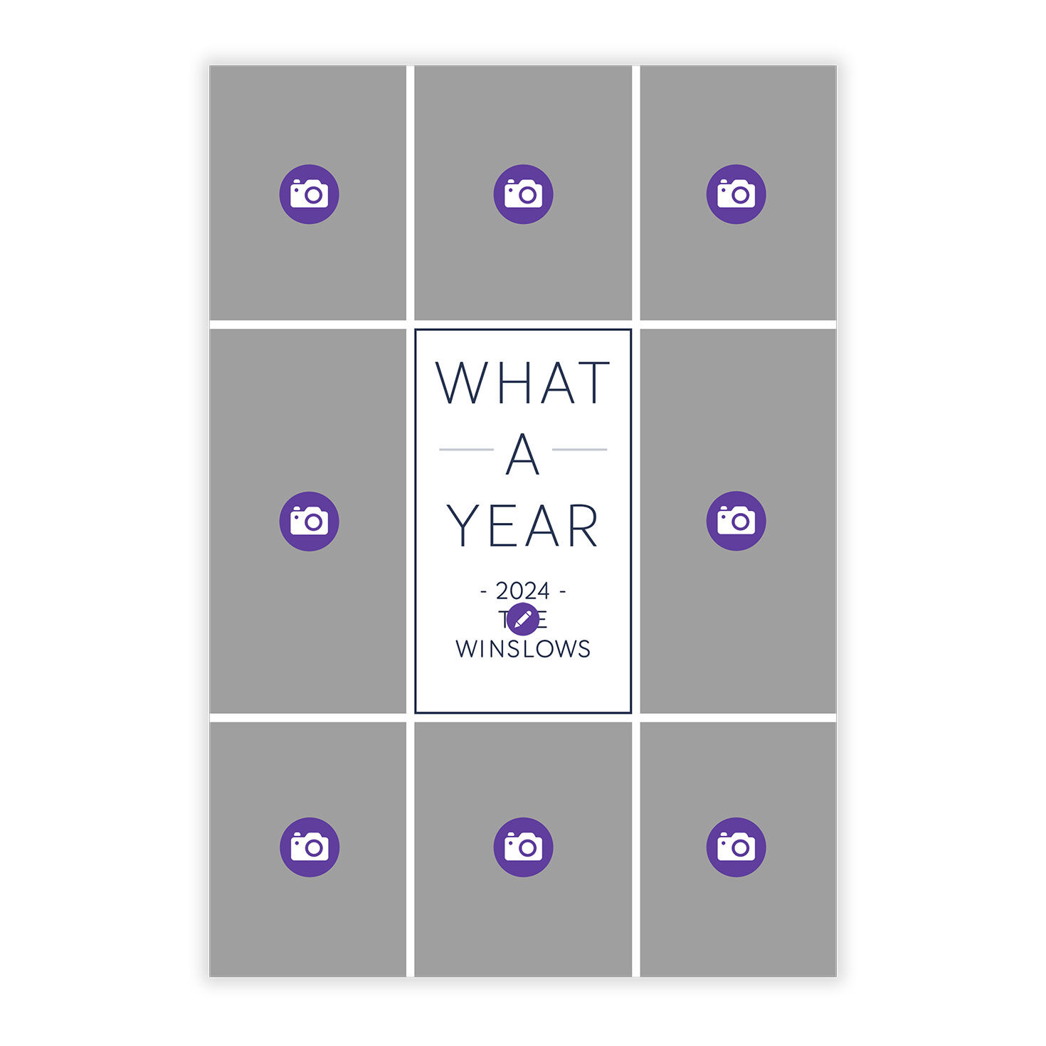 Photo Collage Border Flat Holiday Photo Card - Photo Cards | Hallmark