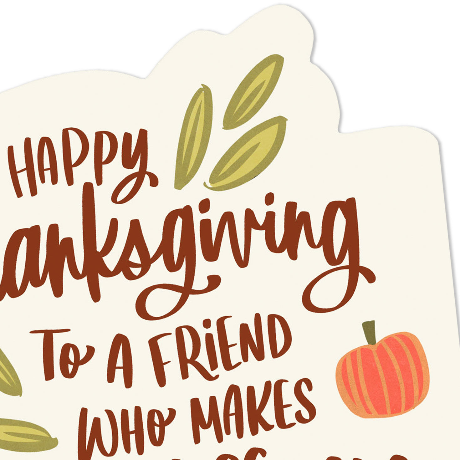 You Hold a Big Place in My Heart Thanksgiving Card for Friend ...