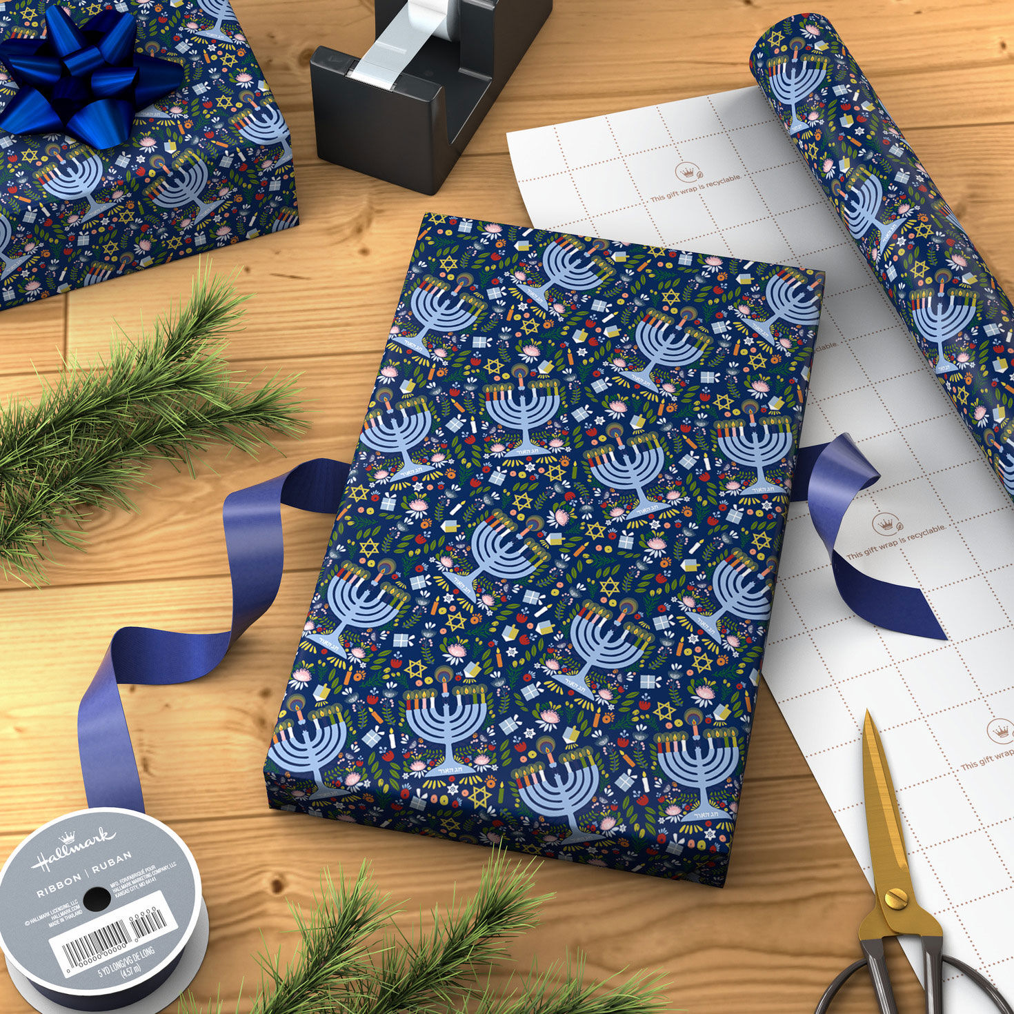 Hanukkah Wrapping Paper Roll, 35 sq. ft. - Wrapping Paper | Hallmark