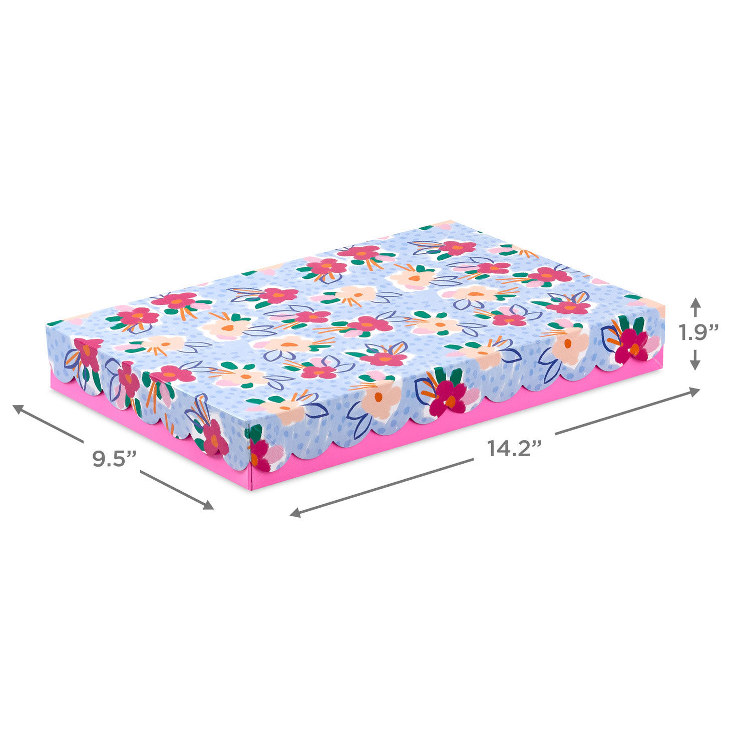 Scalloped Designs on Pink 3-Pack Assorted Medium Gift Box Bundle - Gift ...