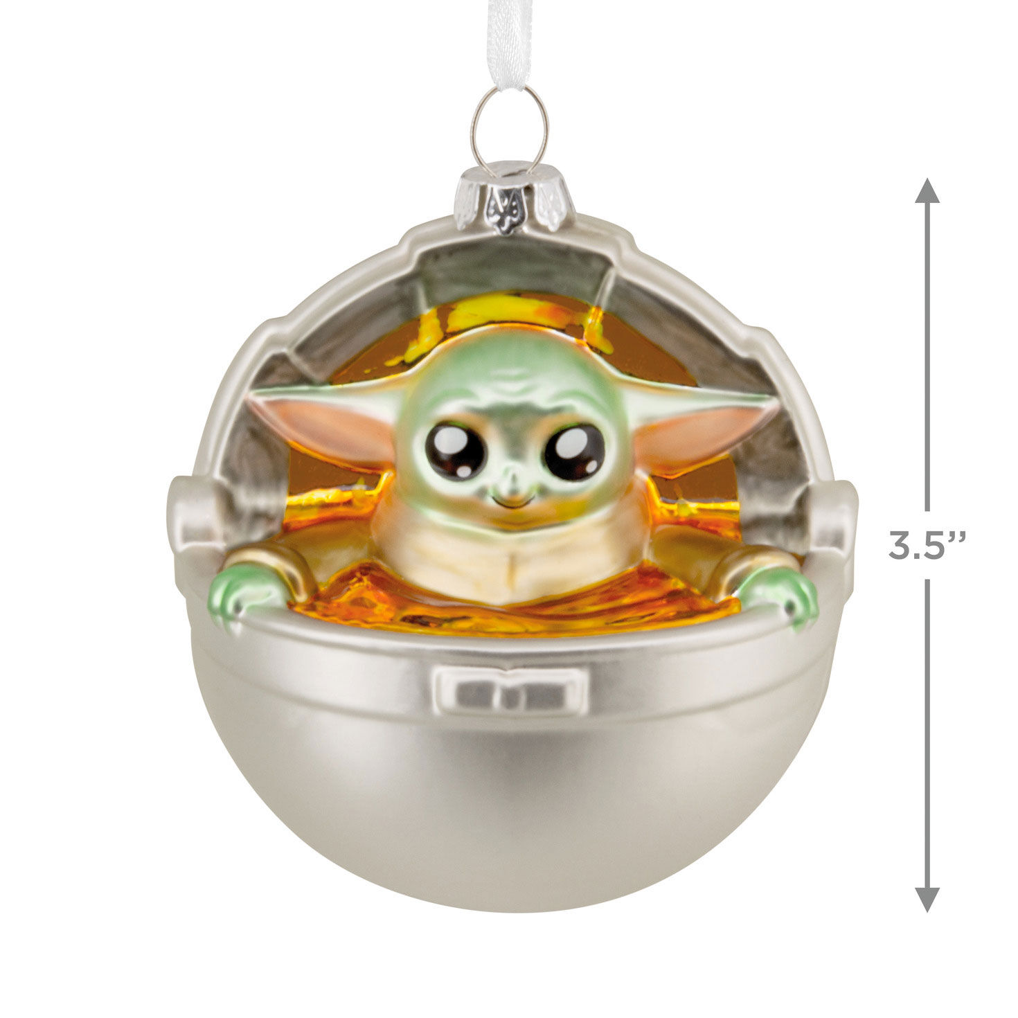 Star Wars: The Mandalorian™ Grogu in Pram Blown Glass Hallmark Ornament ...