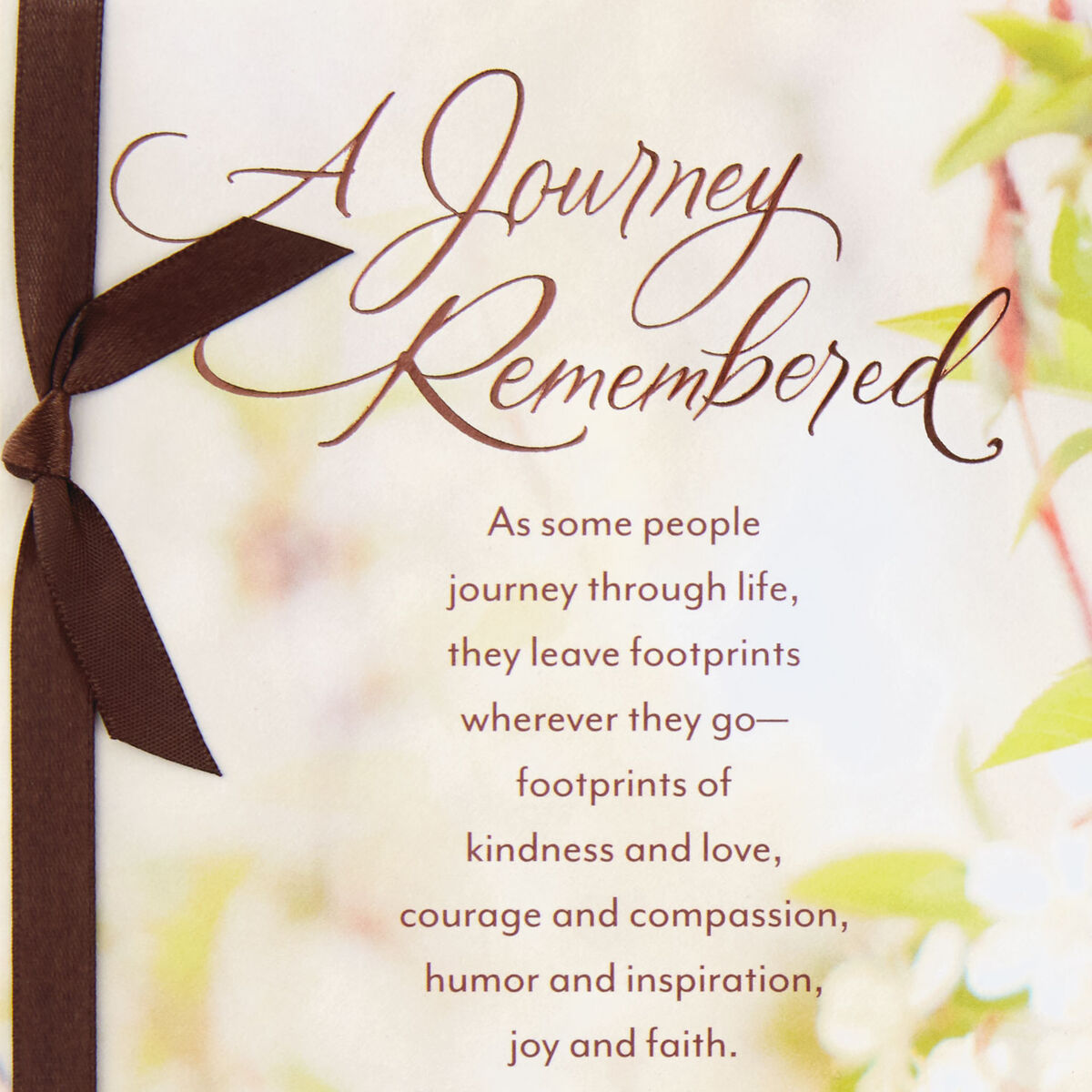 A Journey Remembered Religious Sympathy Card - Greeting Cards - Hallmark