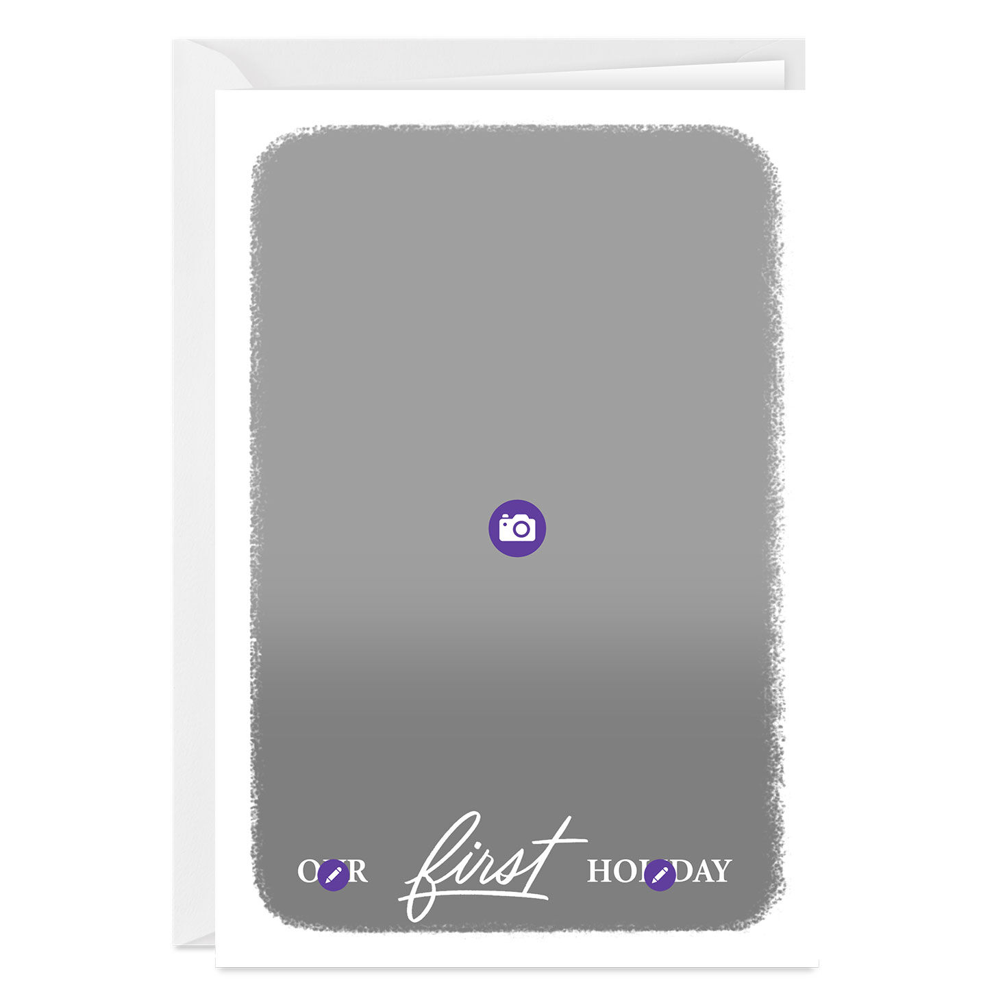 Our First Holiday White Frame Custom Holiday Card - Greeting Cards ...
