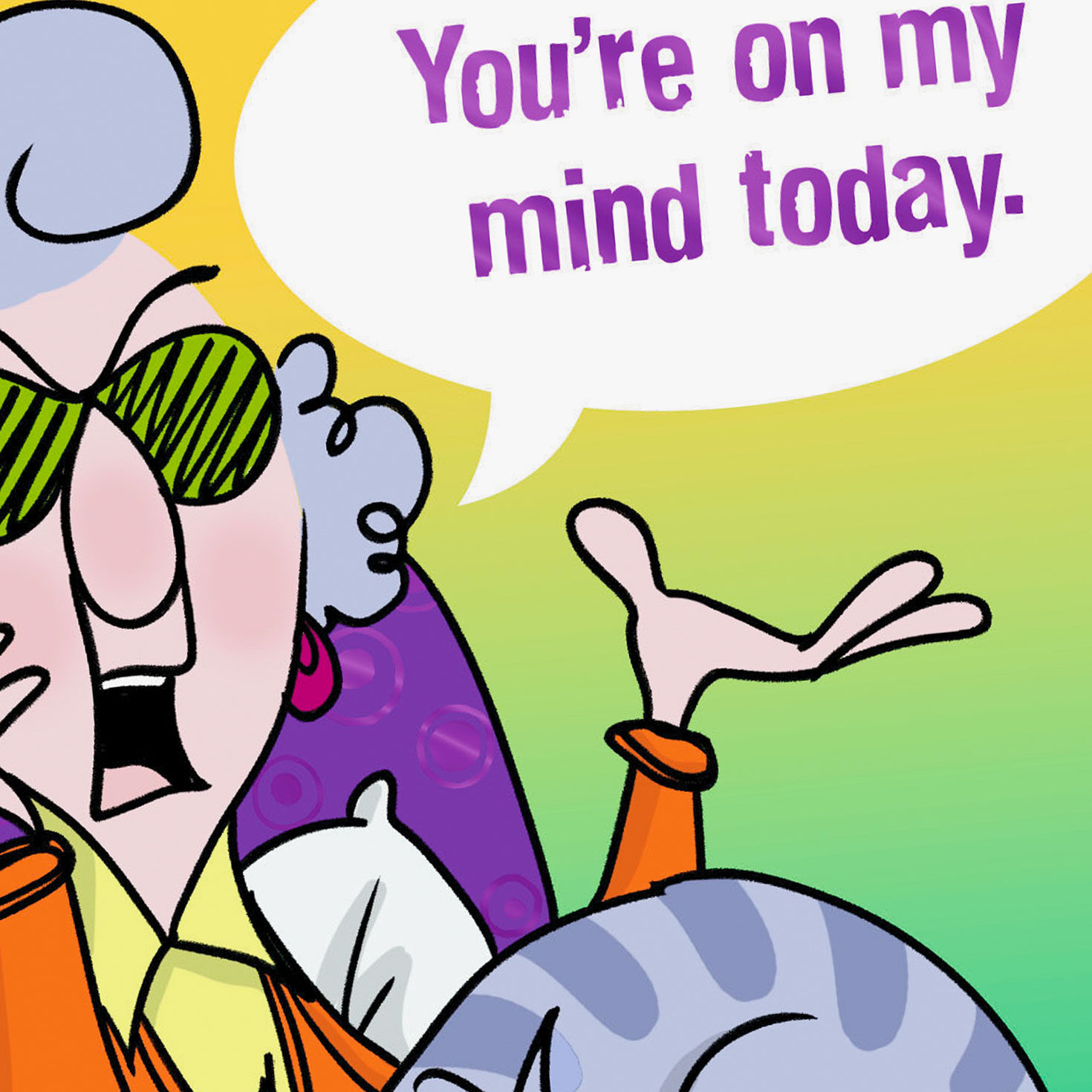 Maxine™ You're on My Mind Funny Thinking of You Card - Greeting Cards ...