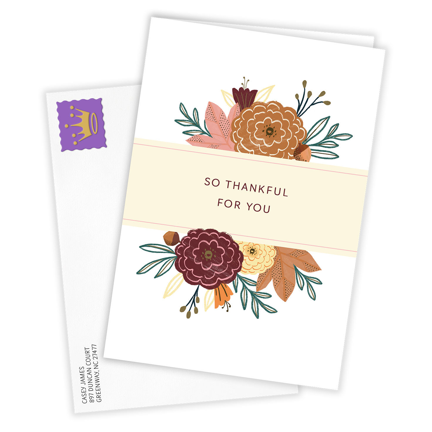 Fall Bouquet Thankful Custom Thanksgiving Card - Greeting Cards | Hallmark