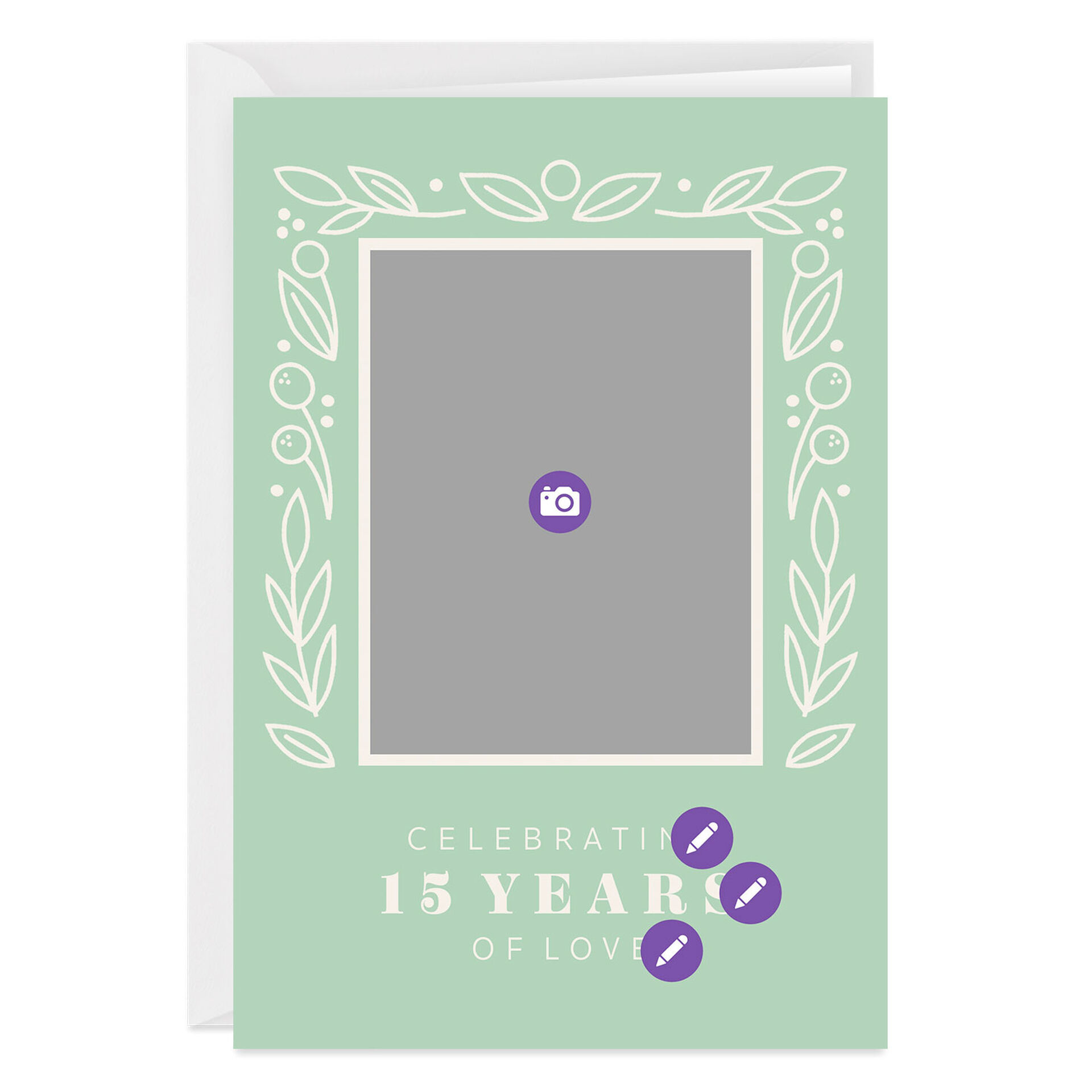 Personalized Leaves and Berries Celebration Photo Card - Greeting Cards ...