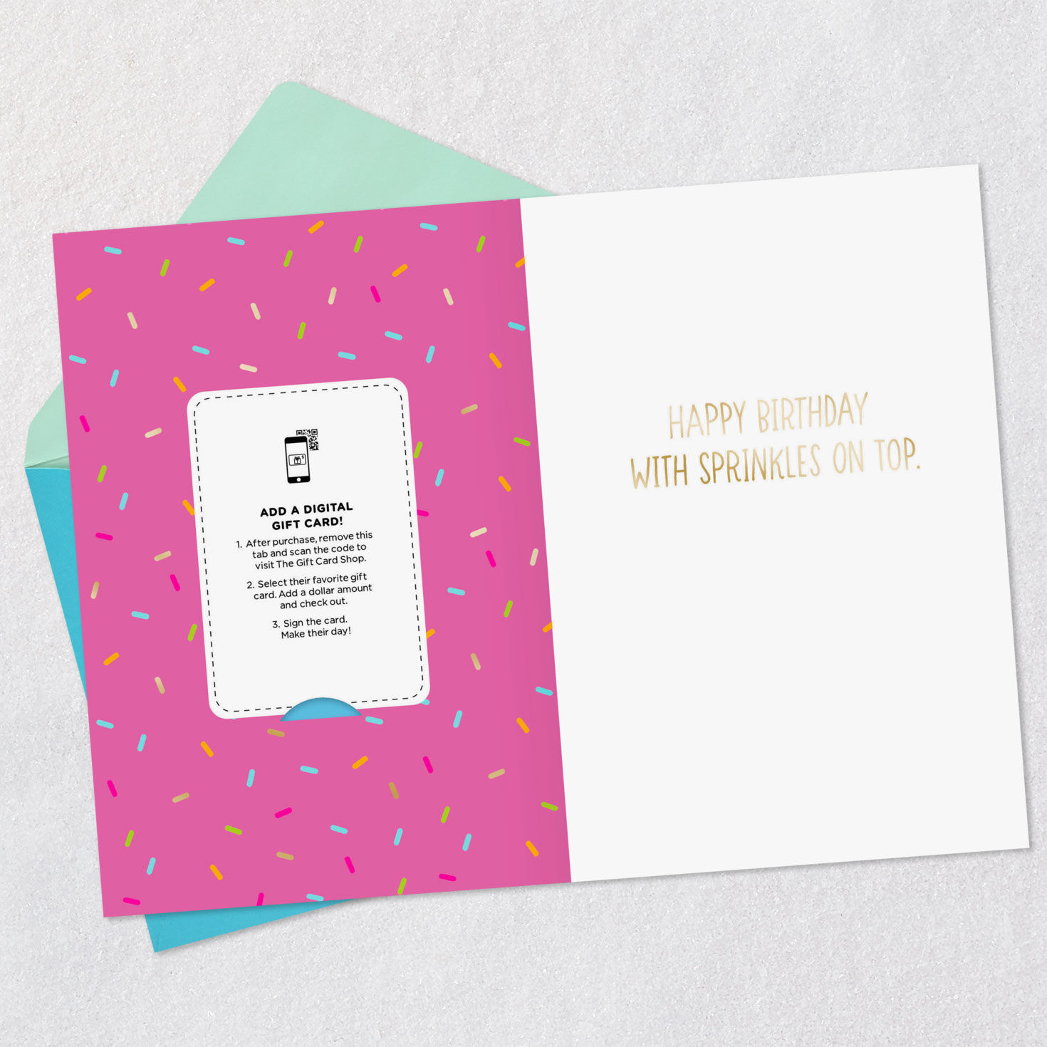 Rainbow Sprinkles Donut Gift Card Greeting Funny Birthday Card ...