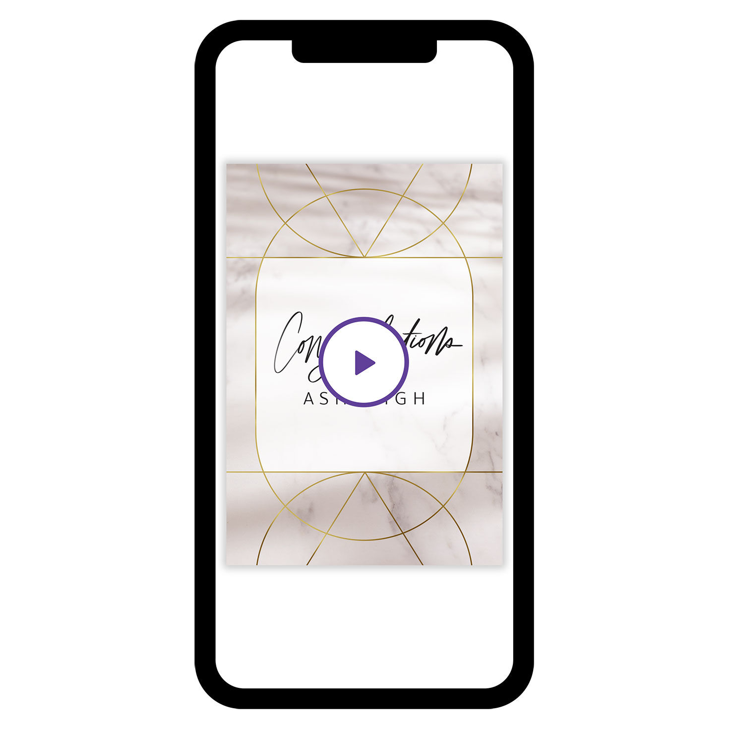 Personalized Gold Accents on Marble Card - Greeting Cards | Hallmark